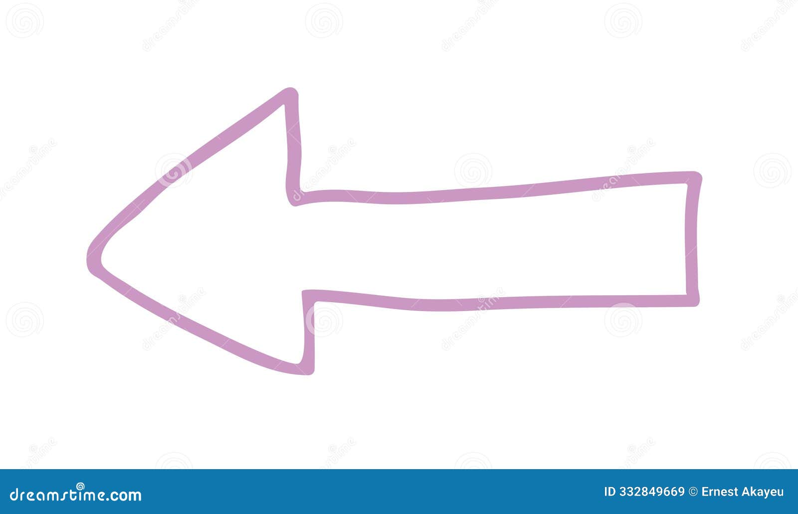 Arrow Icon Pointing Left, Simple Doodle Style. Direction, Navigation ...