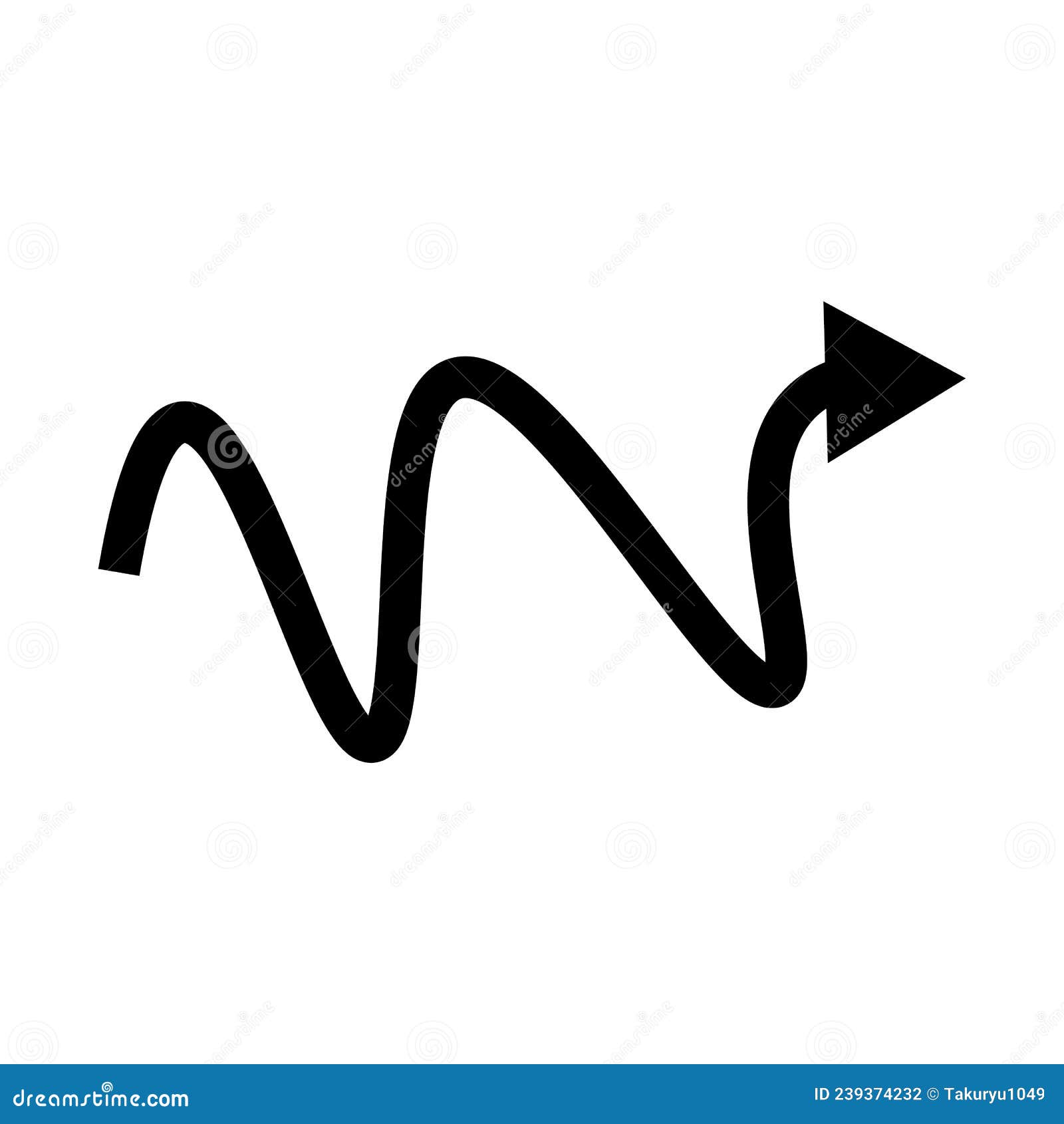 An Arrow Icon that Rises Gradually. Vector. Stock Illustration ...