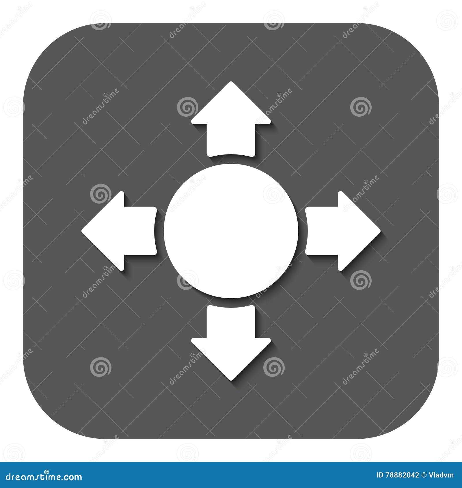 The Arrow Icon. Search Symbol Stock Vector - Illustration of compass ...