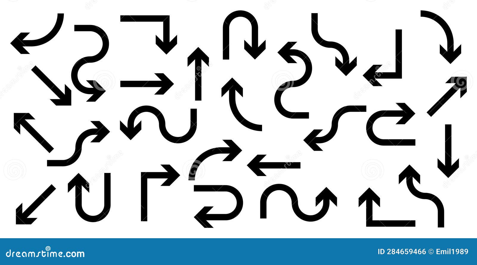 Arrow Icon Set. Different Arrows Orientation Stock Illustration ...