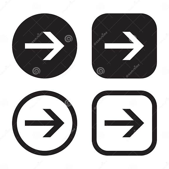Arrow Icon Set. Direction Control Button. Menu Navigation Pointer ...