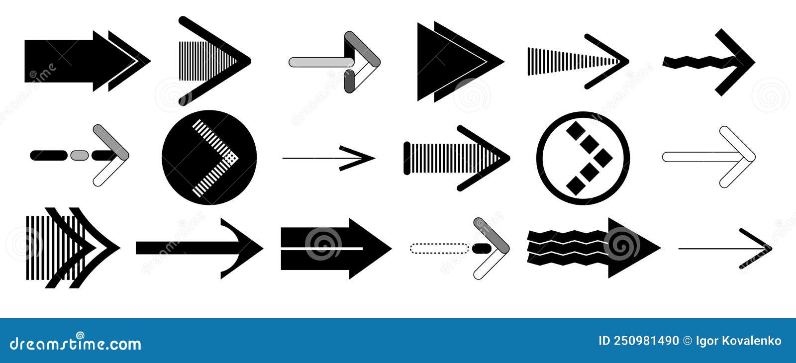 Arrow icon. Set of arrows stock illustration. Illustration of icon ...