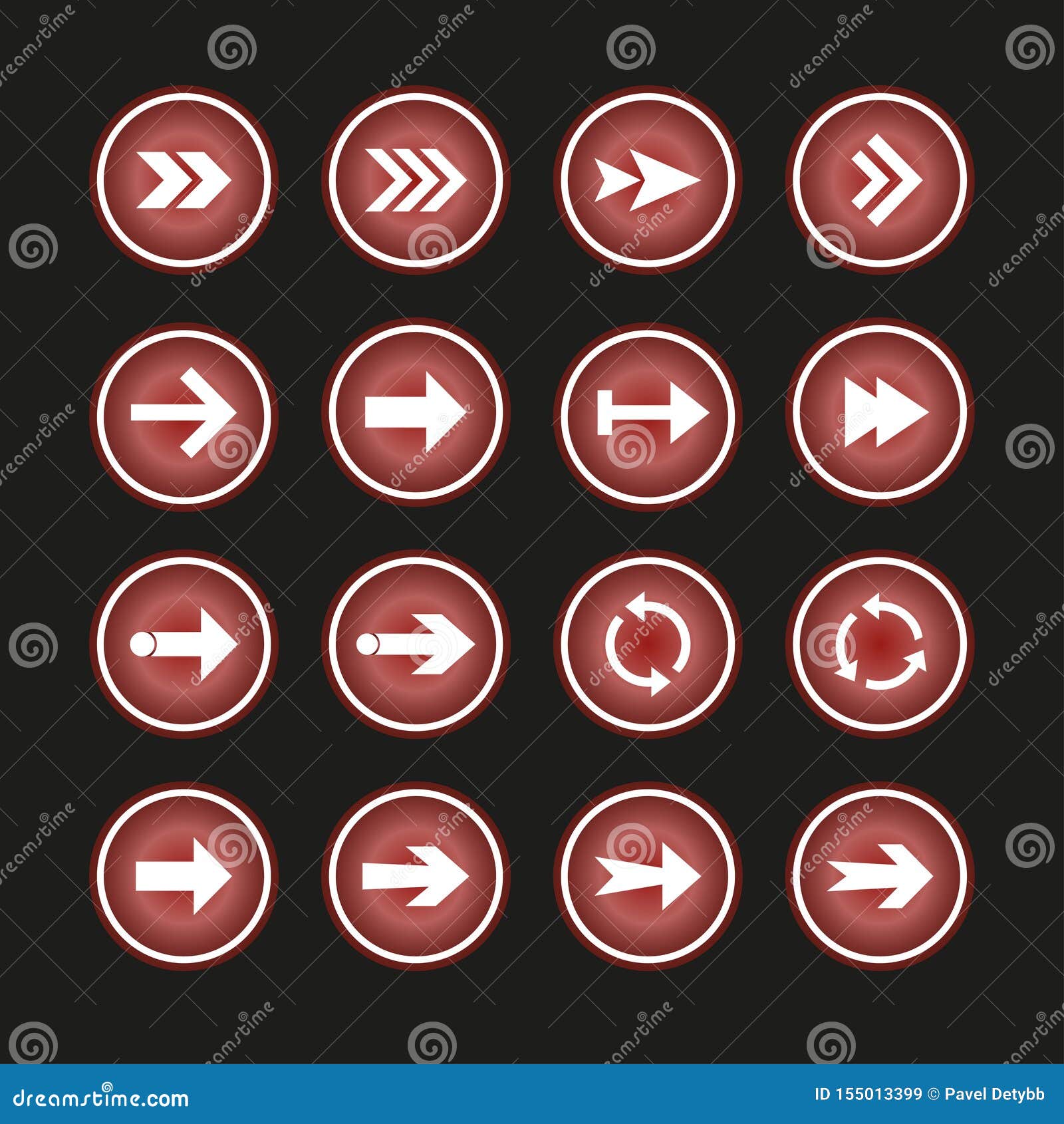 Arrow Icon Set. Vector Illustration, Flat Design Stock Illustration ...