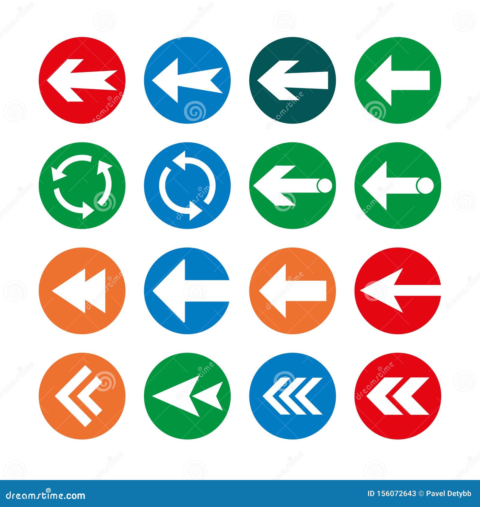 Arrow Icon Set. Vector Illustration, Flat Design Stock Illustration ...