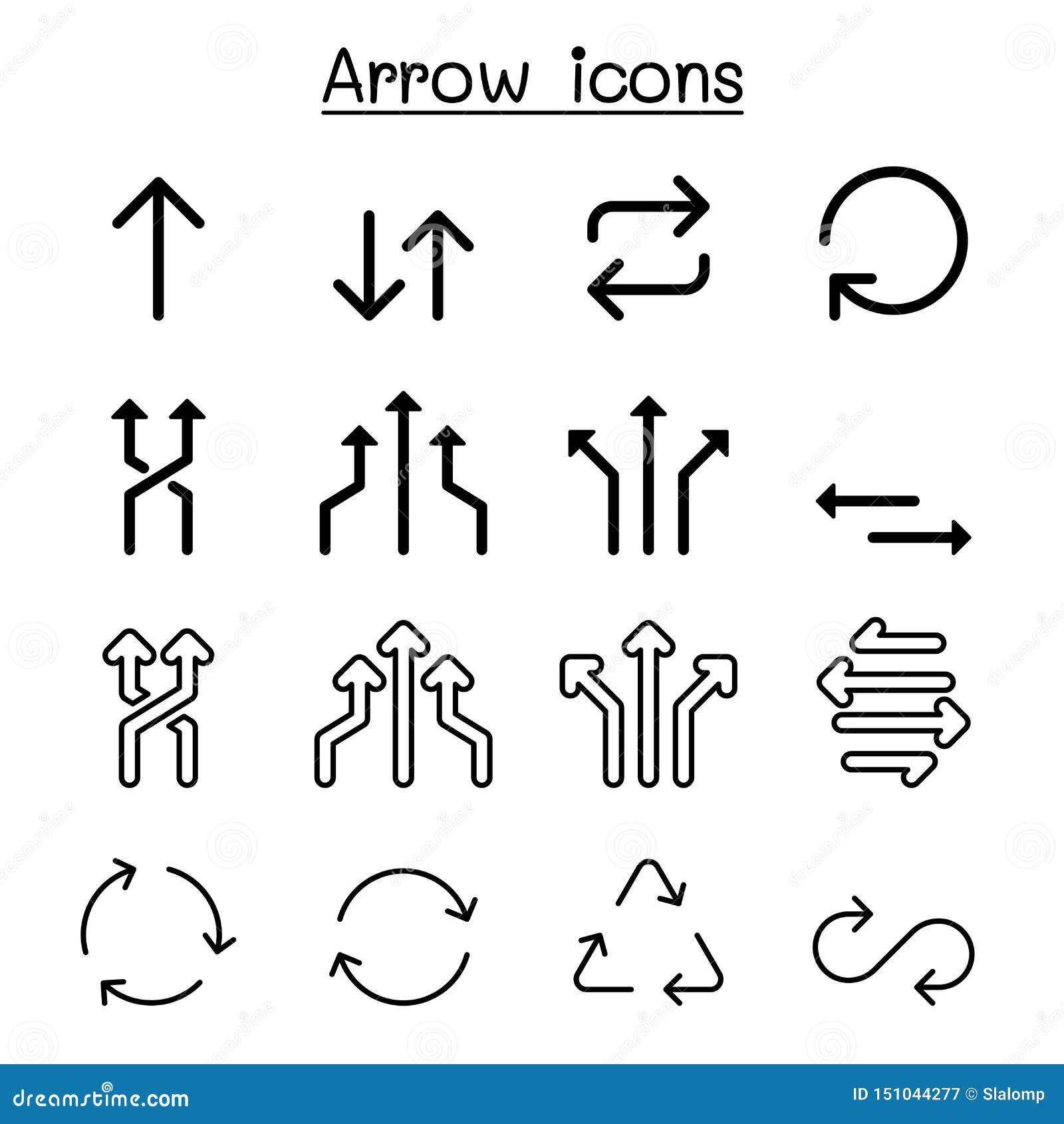 Arrow, Rotation, Loop, Circular, Swap, Transition Icon Set Vector ...