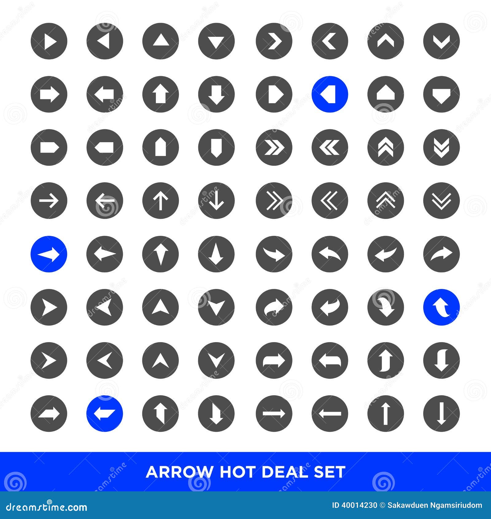 Arrow Icon Set stock illustration. Illustration of button - 40014230