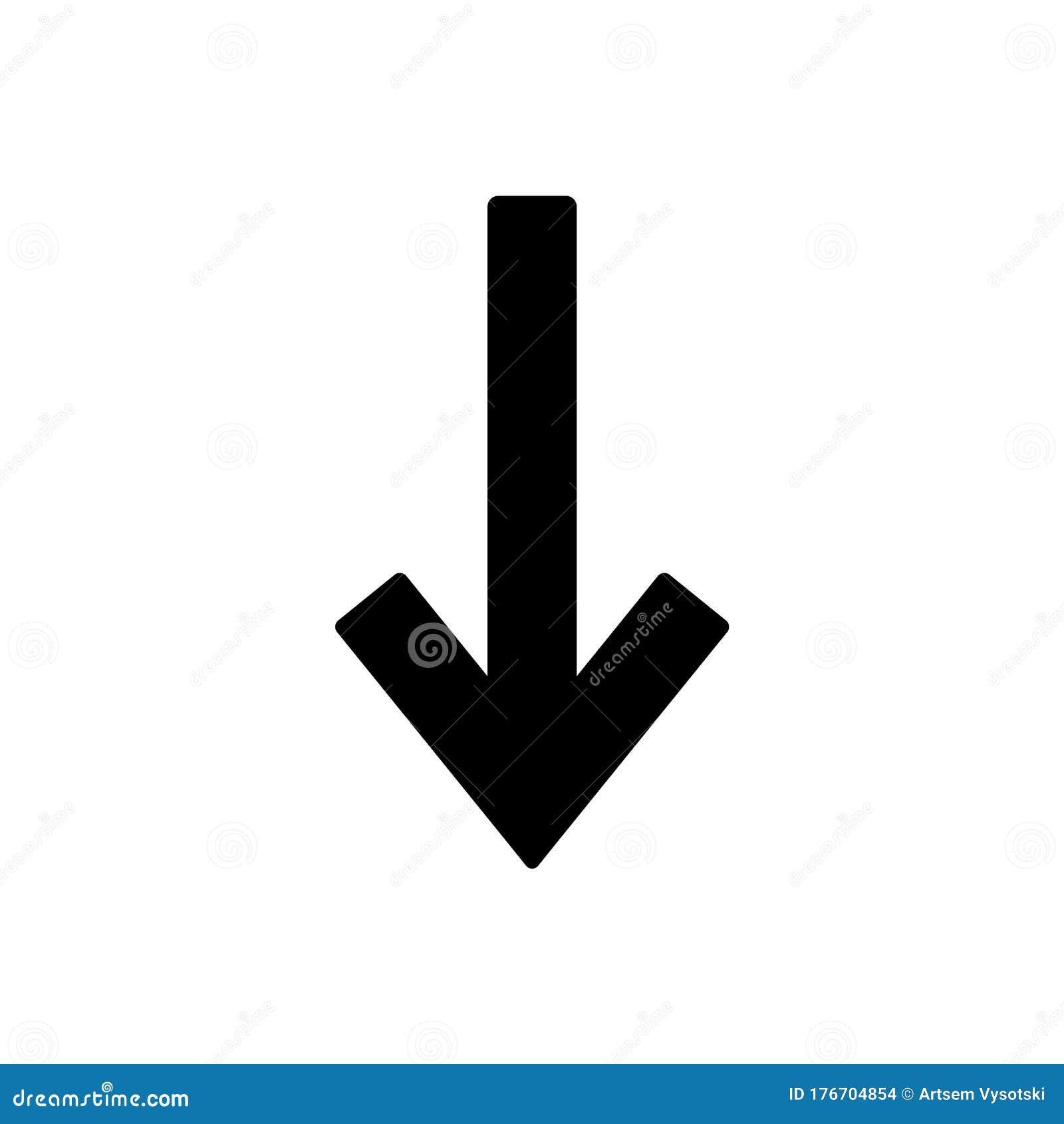 Arrow Icon Vector , Down Sign. Arrow Symbol for Your Web Site Design ...