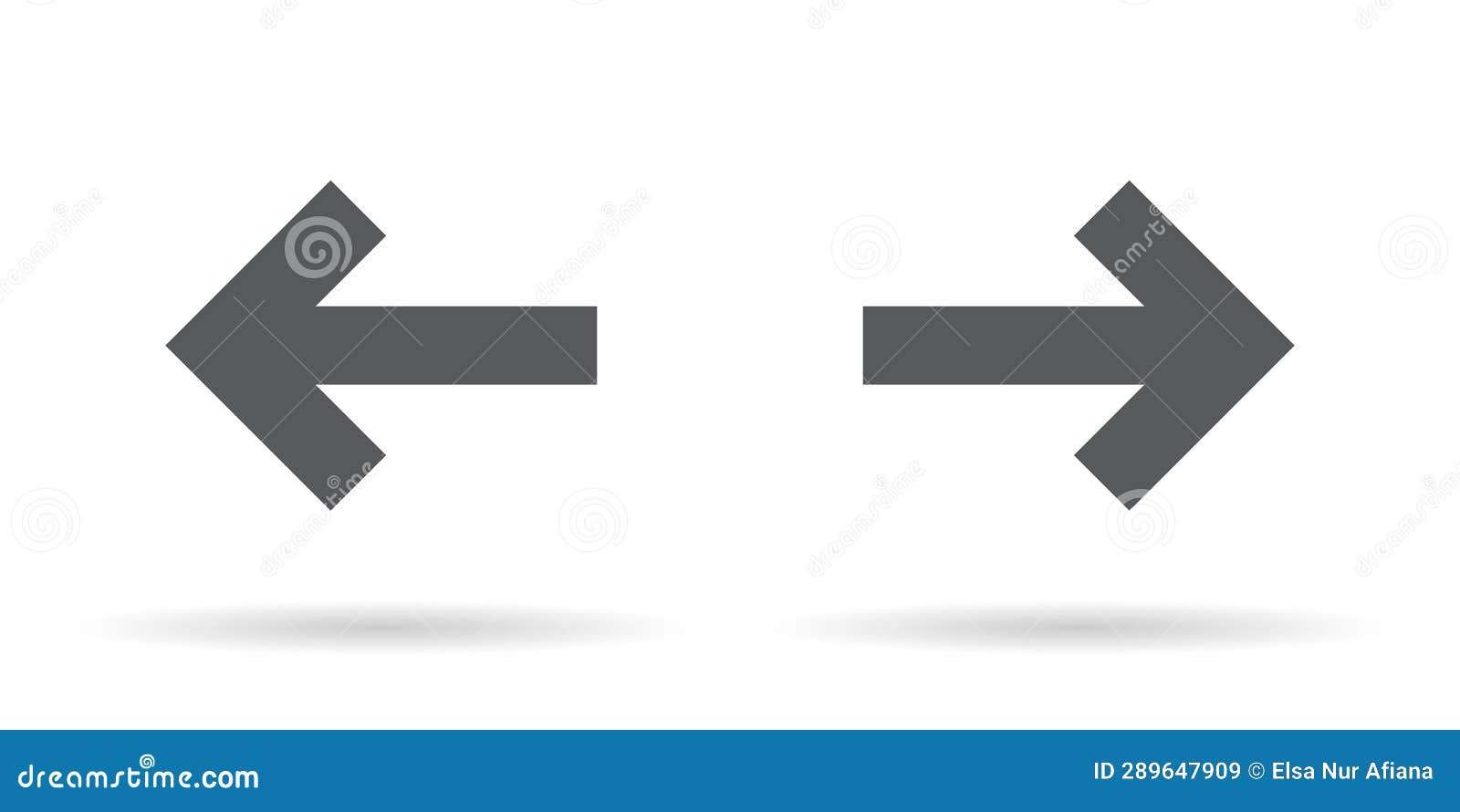 Arrow Icon Vector in Flat Style. Left and Right Direction Sign Symbol ...