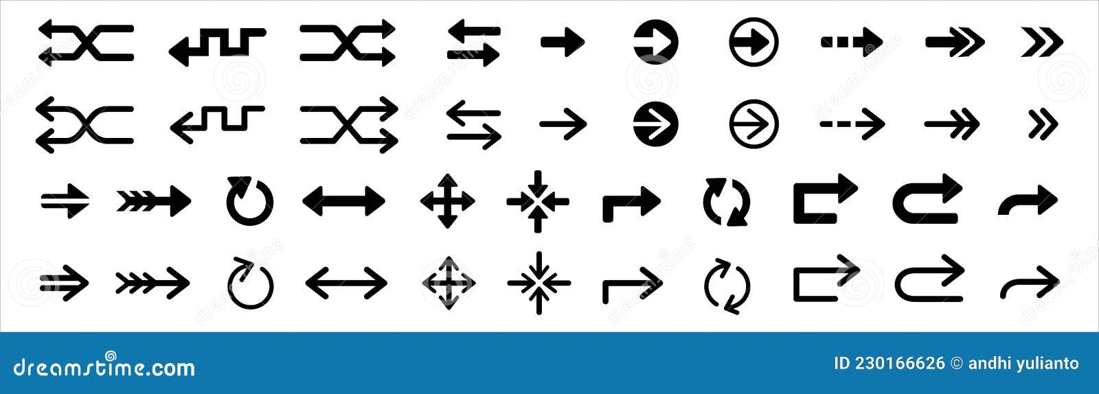 Arrow Icon Vector Set. Arrows Icons Vector Set. Massive Collection of Assorted Arrows Stock ...