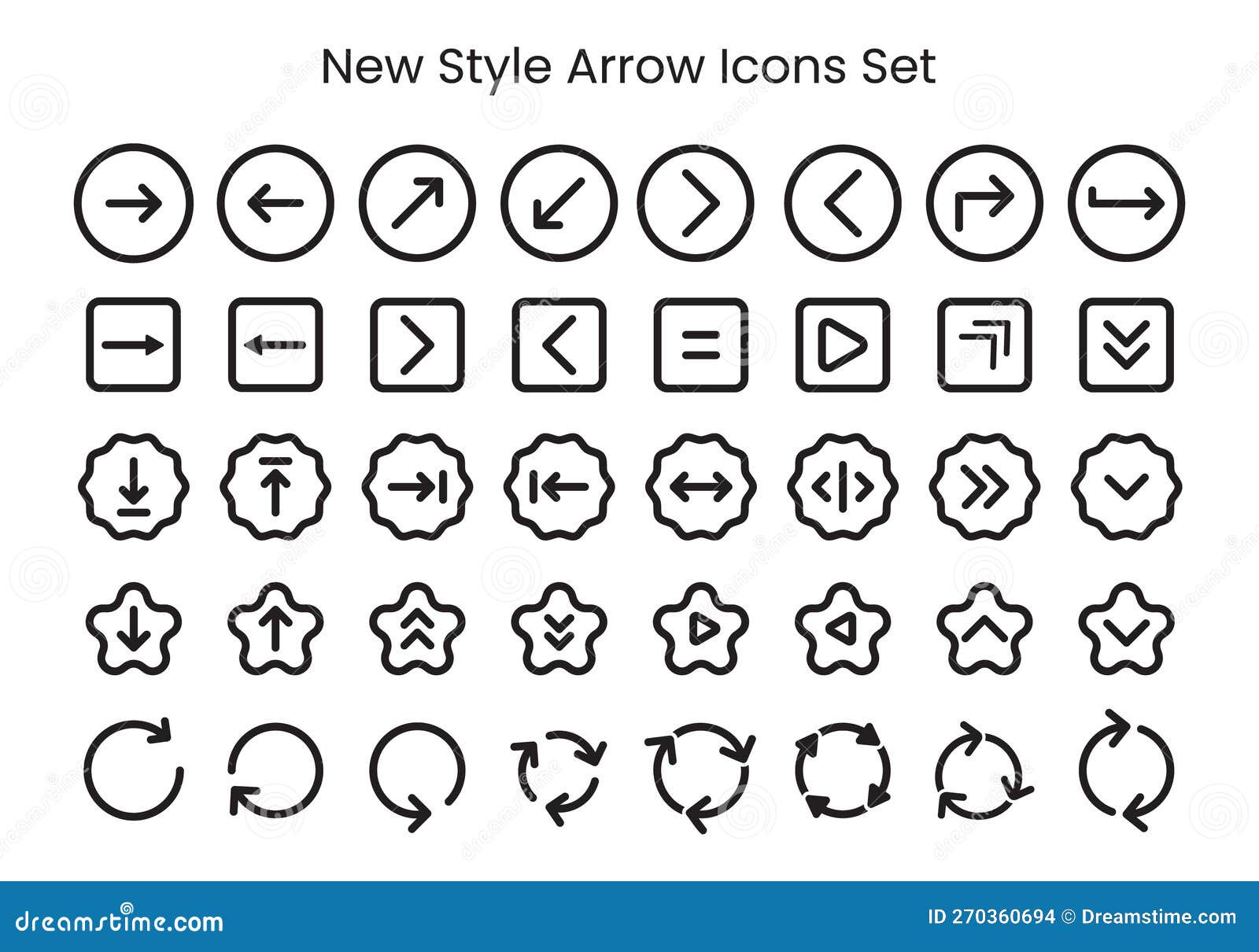 Arrow Icon Vector Set With Black And White Color, Left Arrow, Right ...