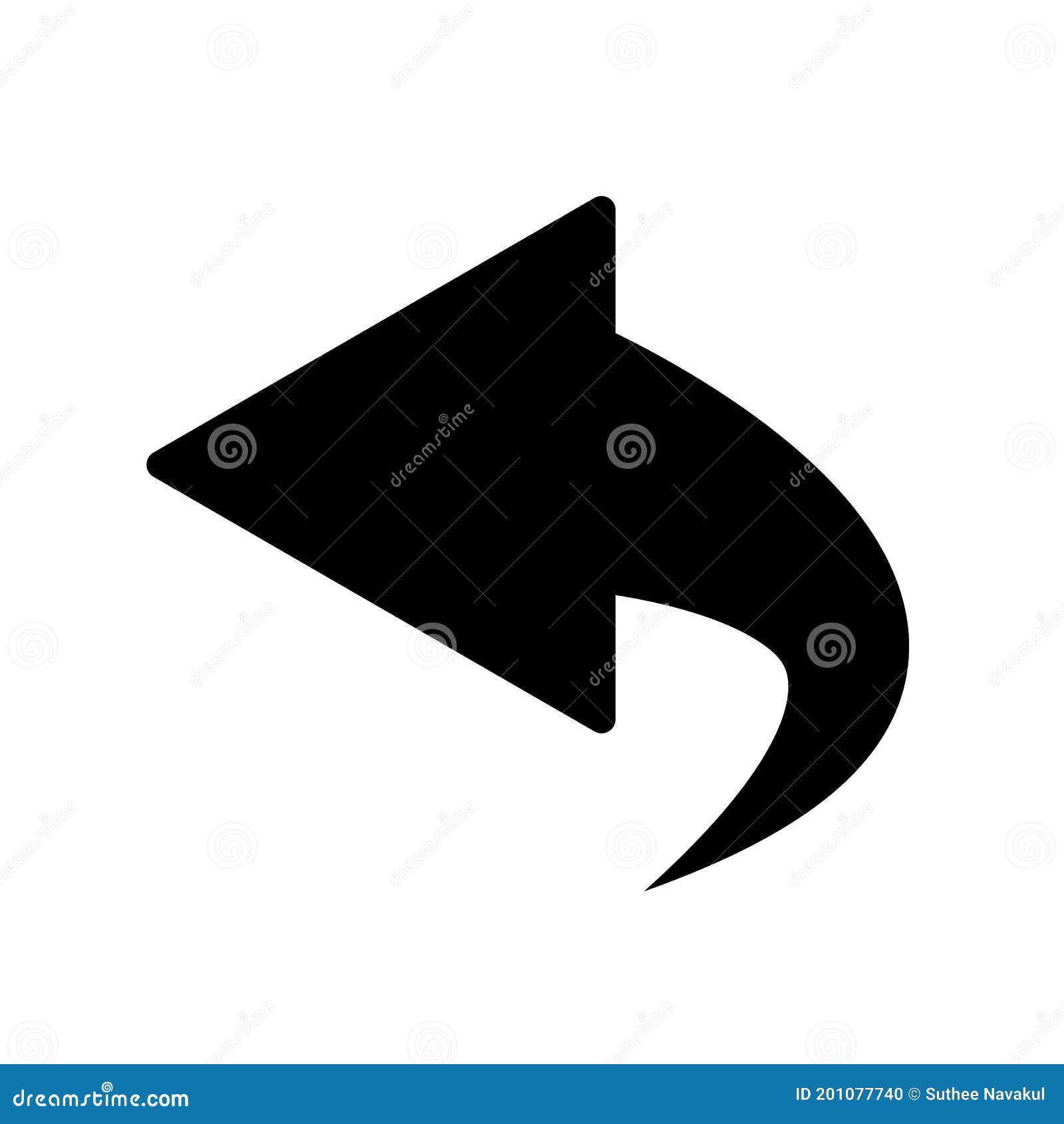 Arrow Icon on White Background. Back Arrow Sign. Undo Symbol. Flat ...