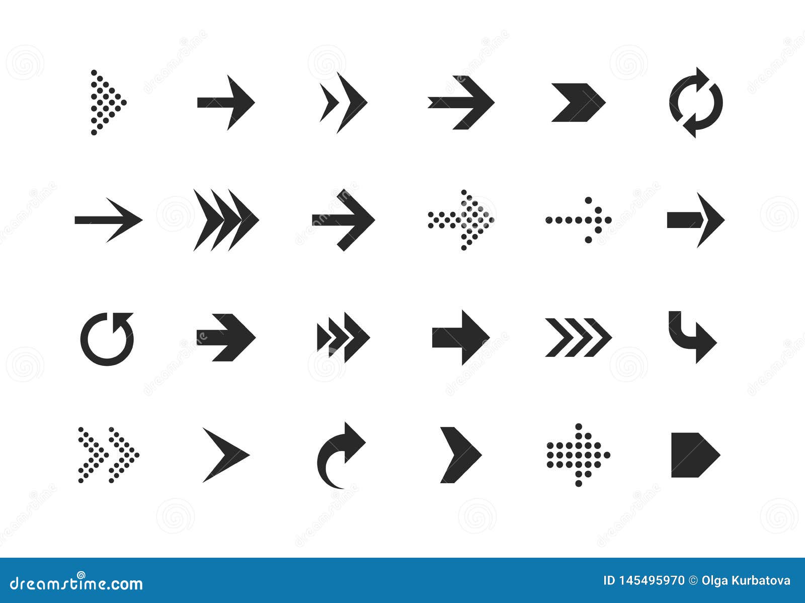 Right Curve Arrow Icon Vector Sign And Symbol Isolated On White ...