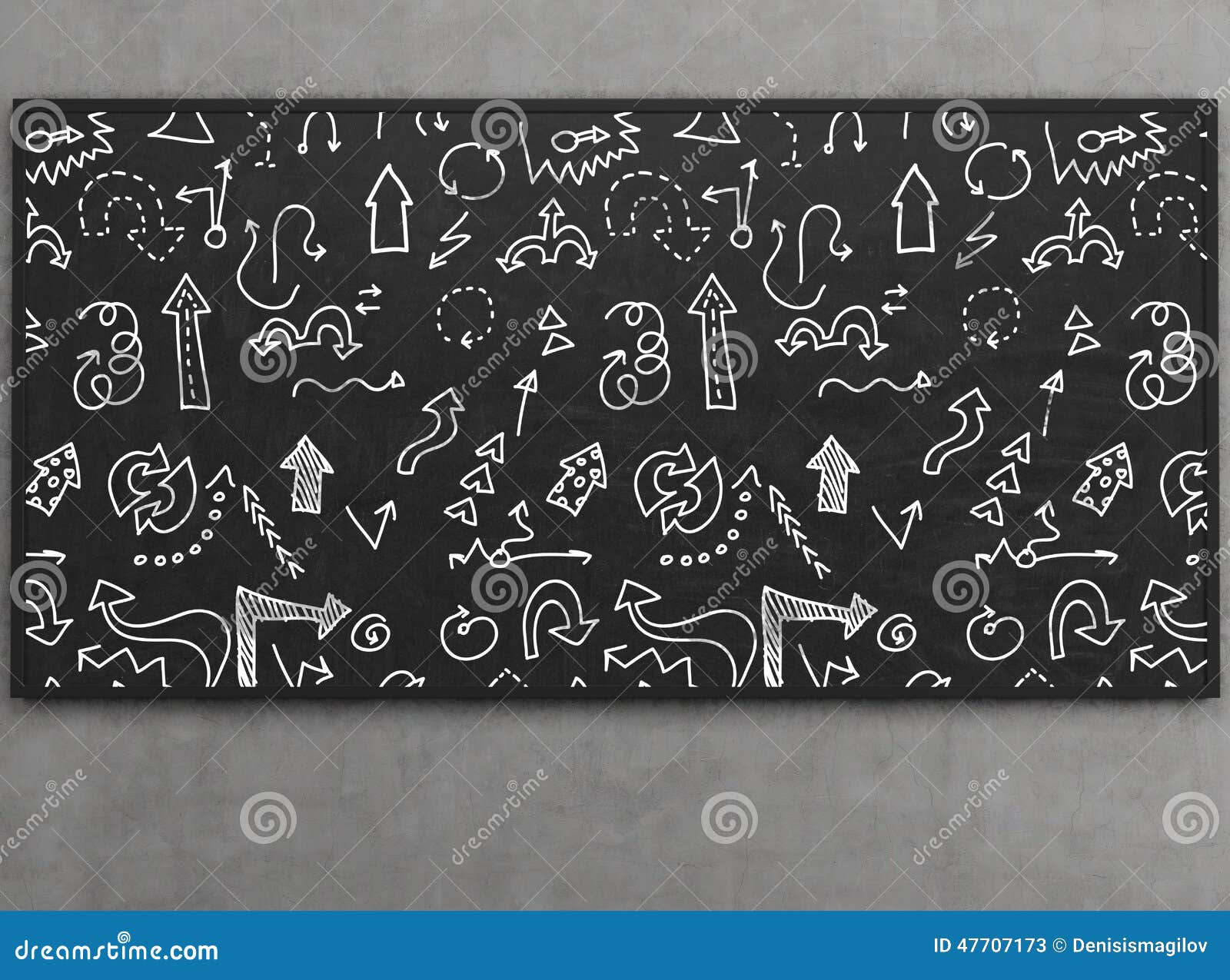 Arrow icons on blackboard stock image. Image of button - 47707173