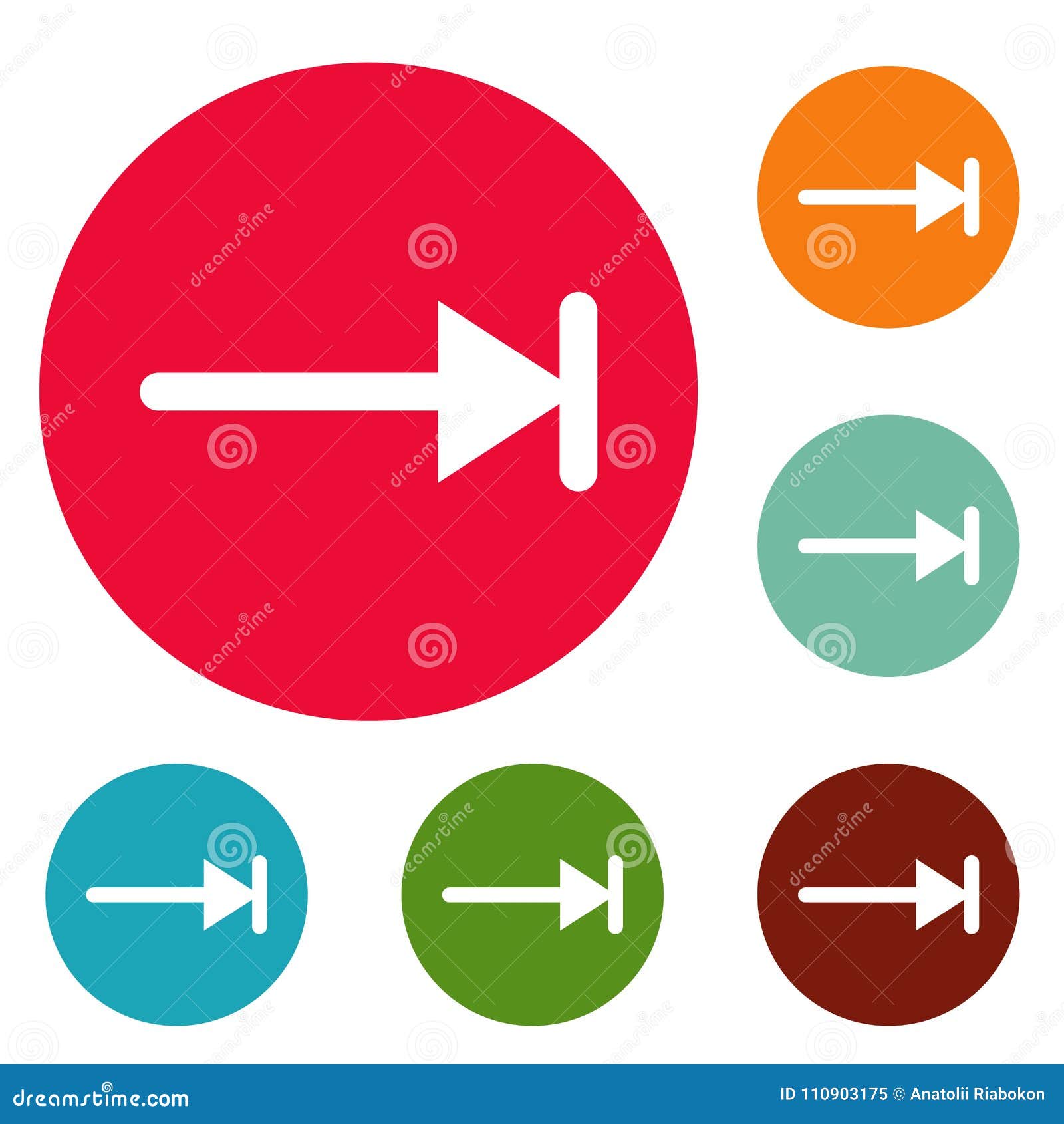 Arrow Icons Circle Set Vector Stock Vector - Illustration of menu, drop: 110903175