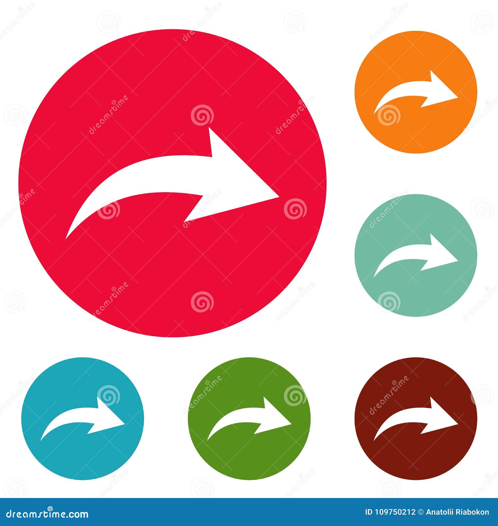 Arrow Icons Circle Set Vector Stock Vector - Illustration of fold ...