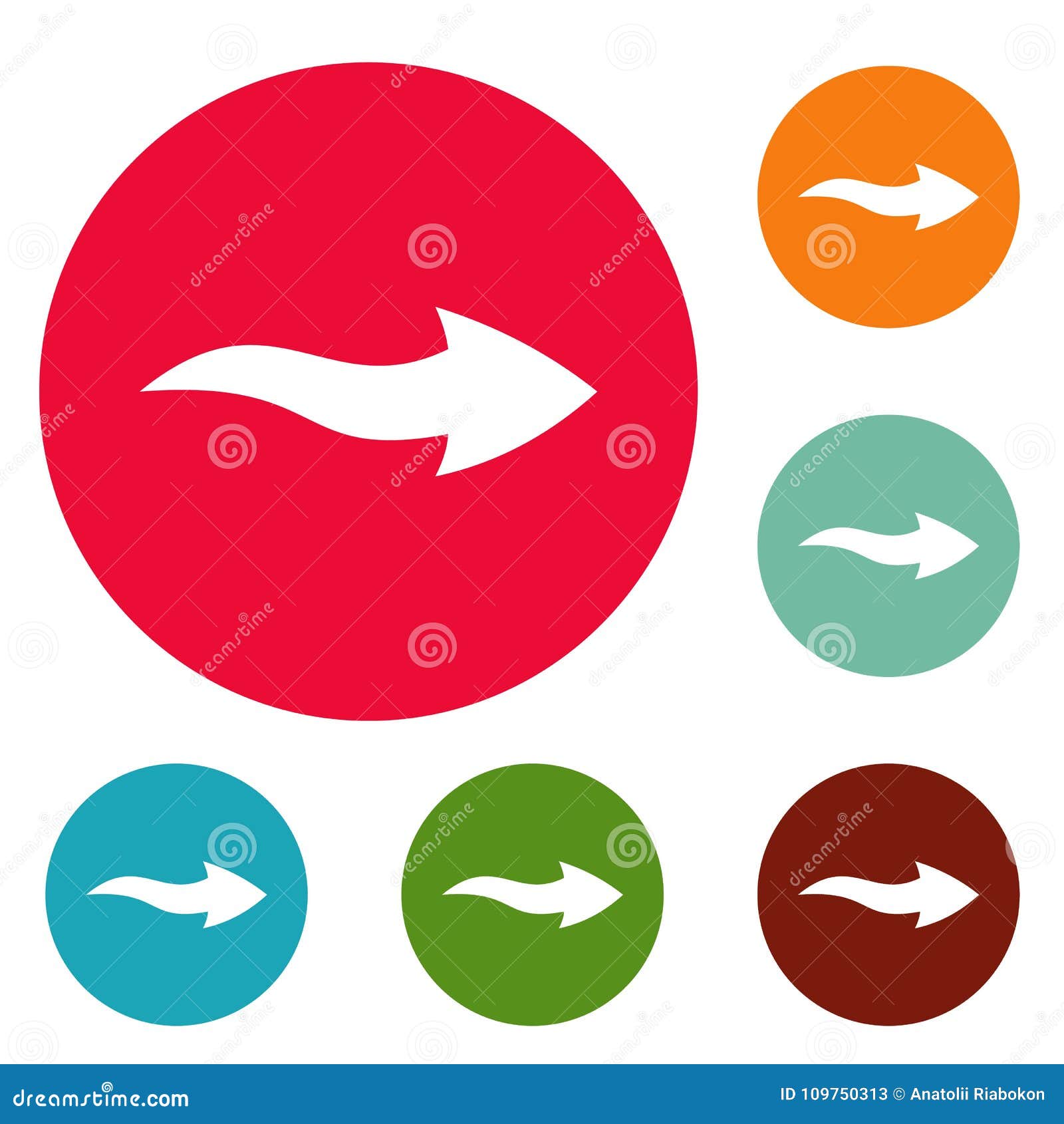 Arrow Icons Circle Set Vector Stock Vector - Illustration of forward ...