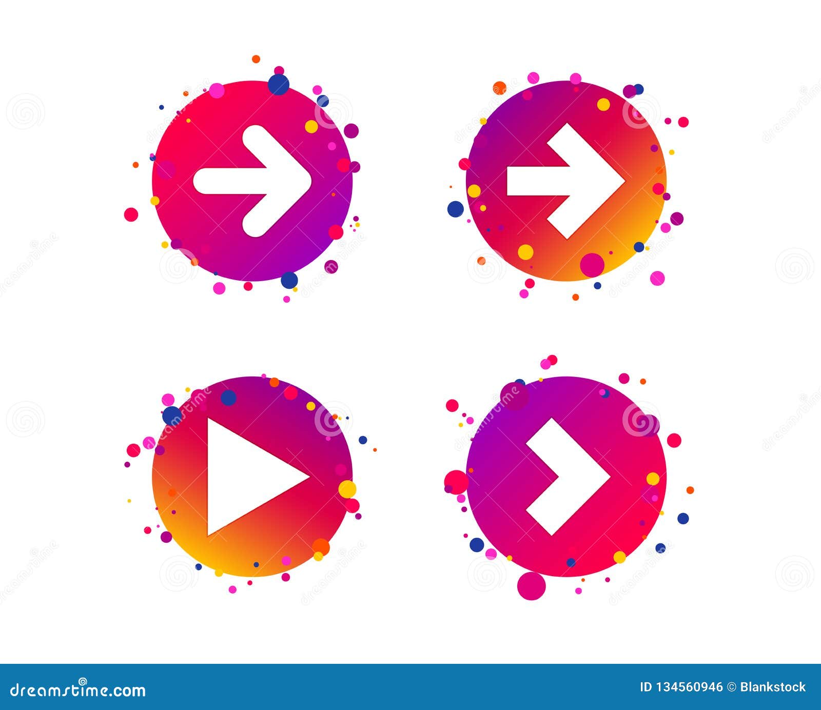 Arrow Icons. Next Navigation Signs Symbols. Vector Stock Vector ...