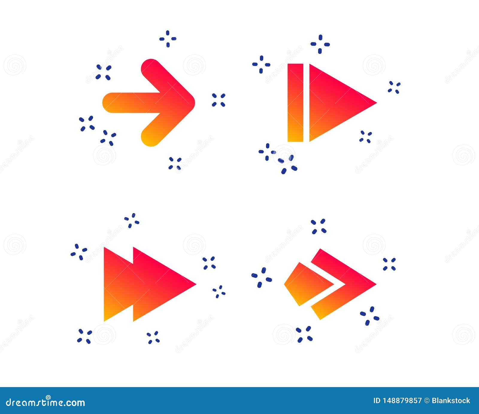 Arrow Icons. Next Navigation Signs Symbols. Vector Stock Vector ...