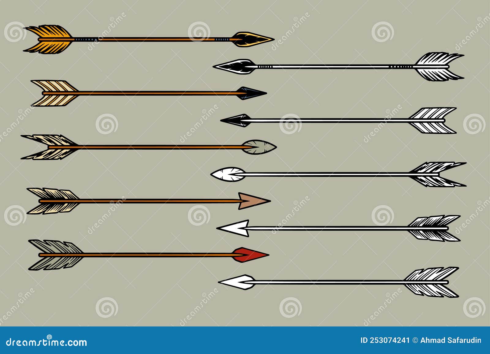 Arrow Icons Set for Games Vector Illustration Stock Illustration ...