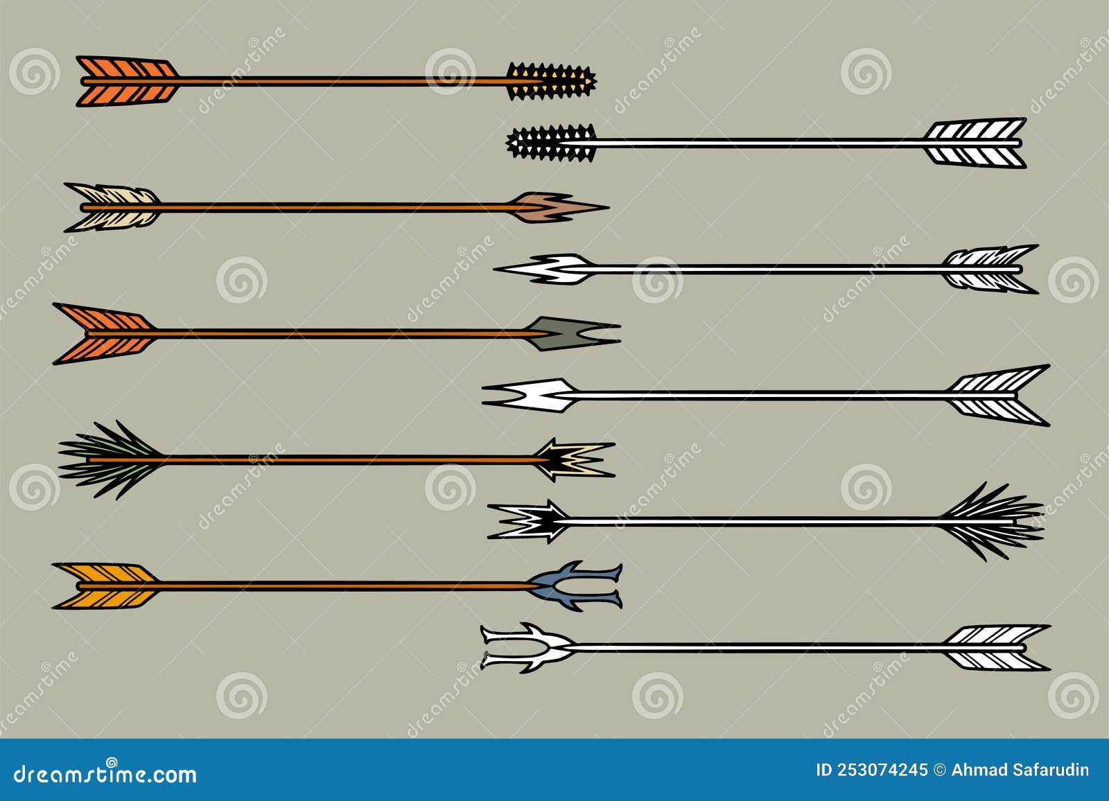 Arrow Icons Set for Games Vector Illustration Stock Illustration ...