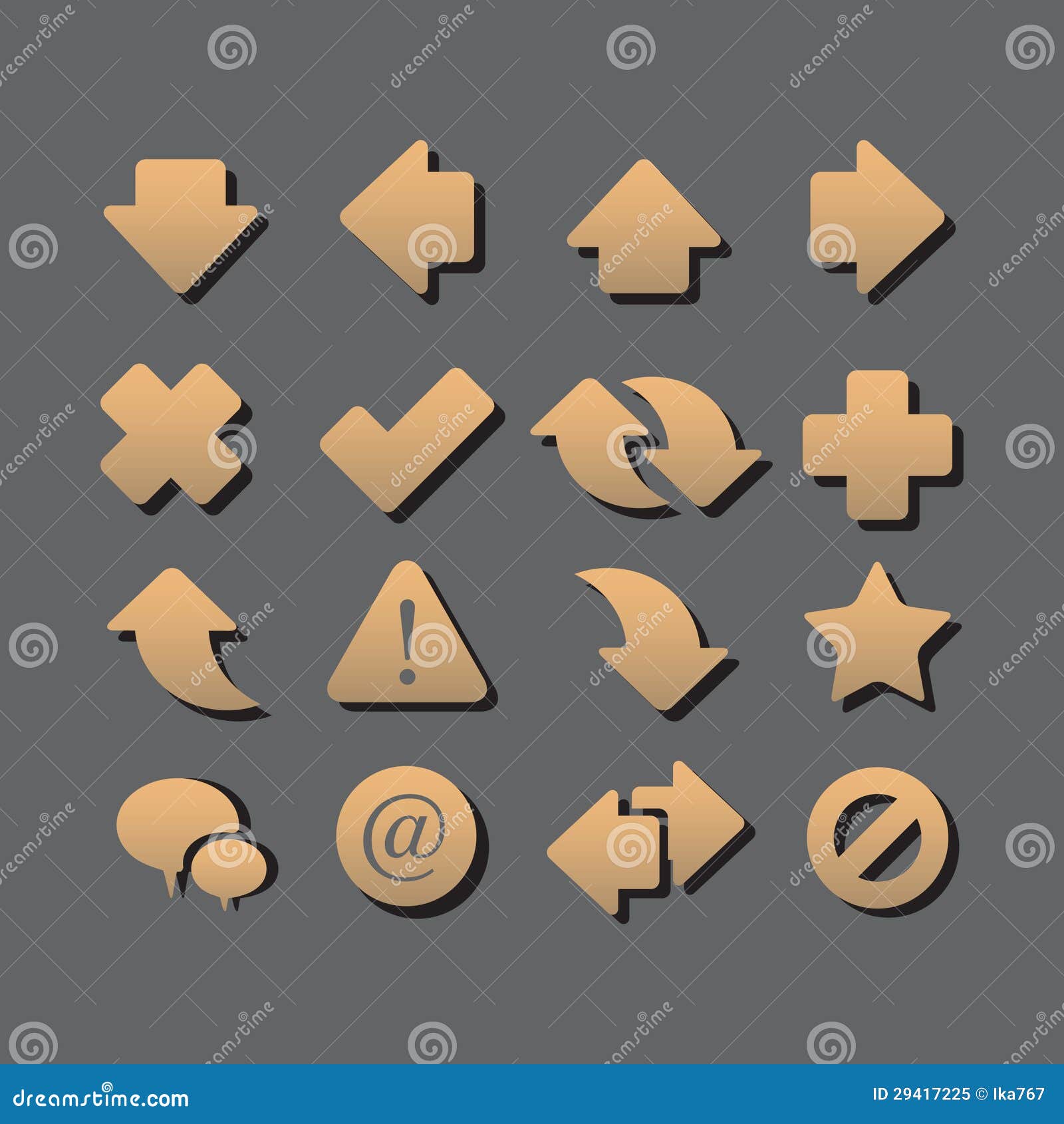 Arrow icons with shadow stock illustration. Illustration of shape ...
