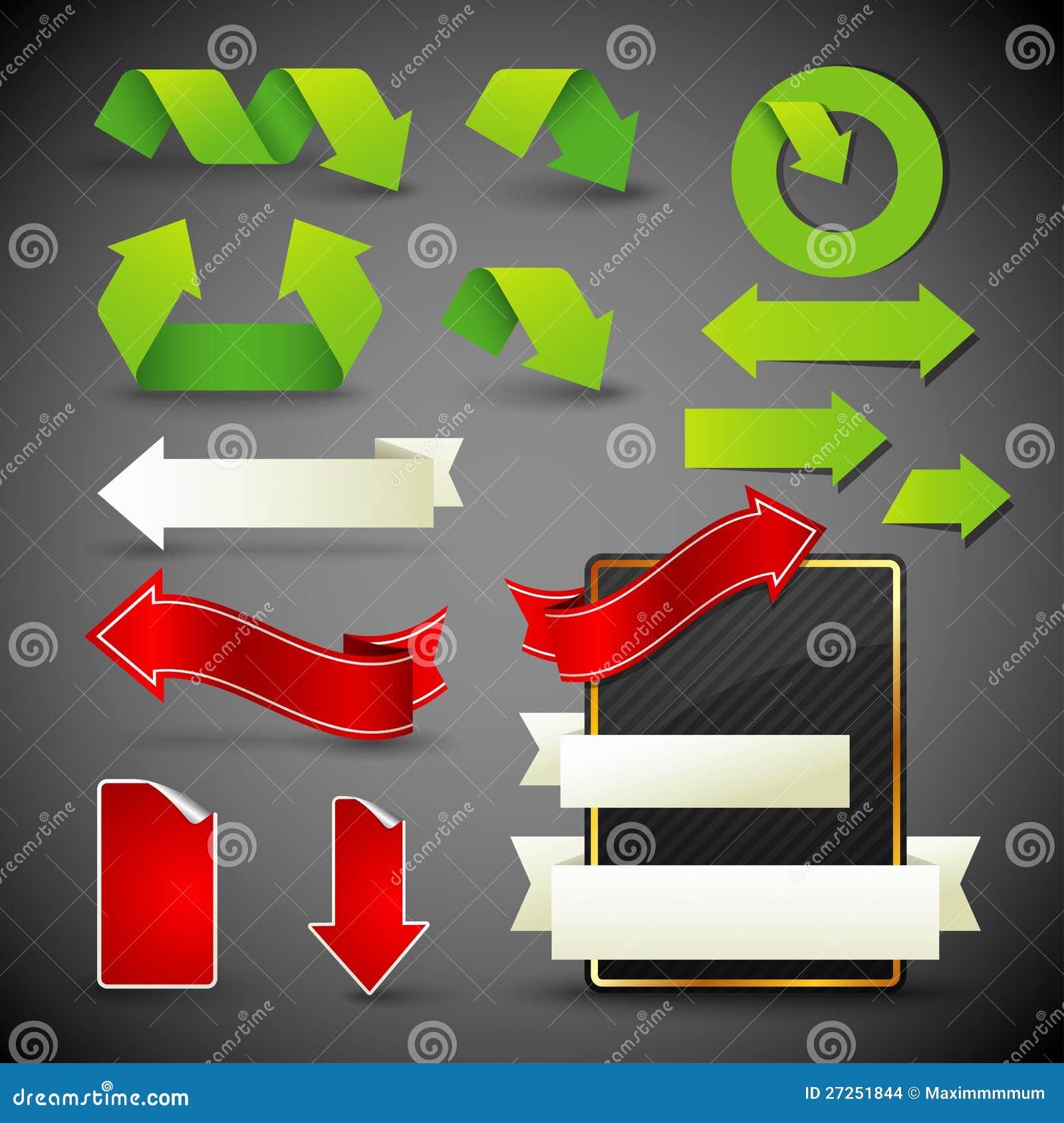 Arrow Icons, Symbols and Banners Stock Illustration - Illustration of ...