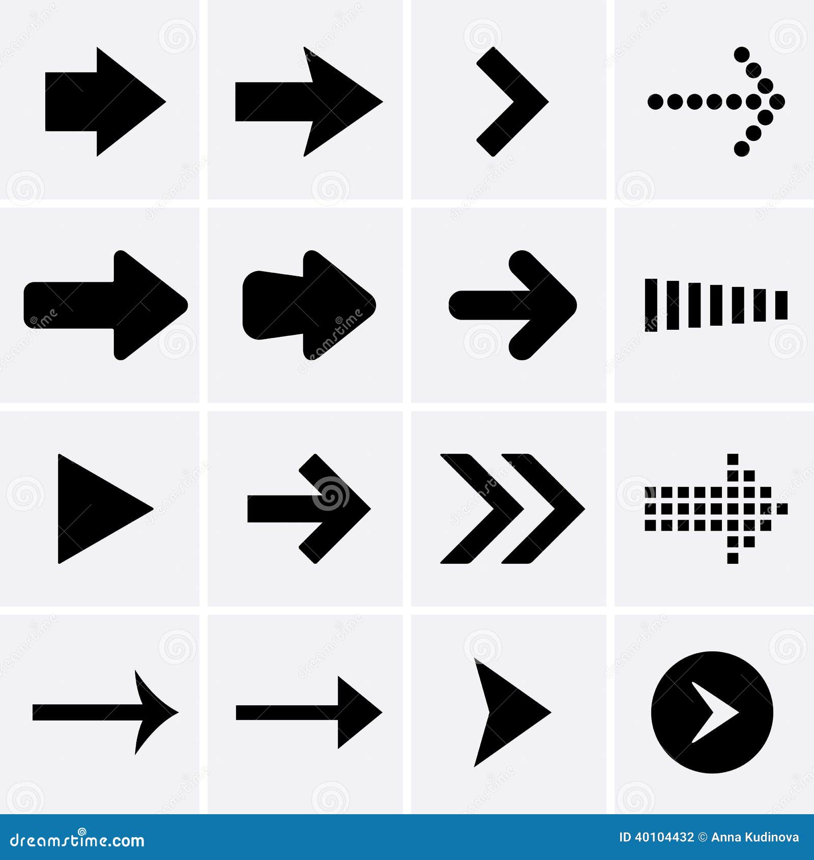 Arrow Icons. stock vector. Illustration of marker, isolated - 40104432