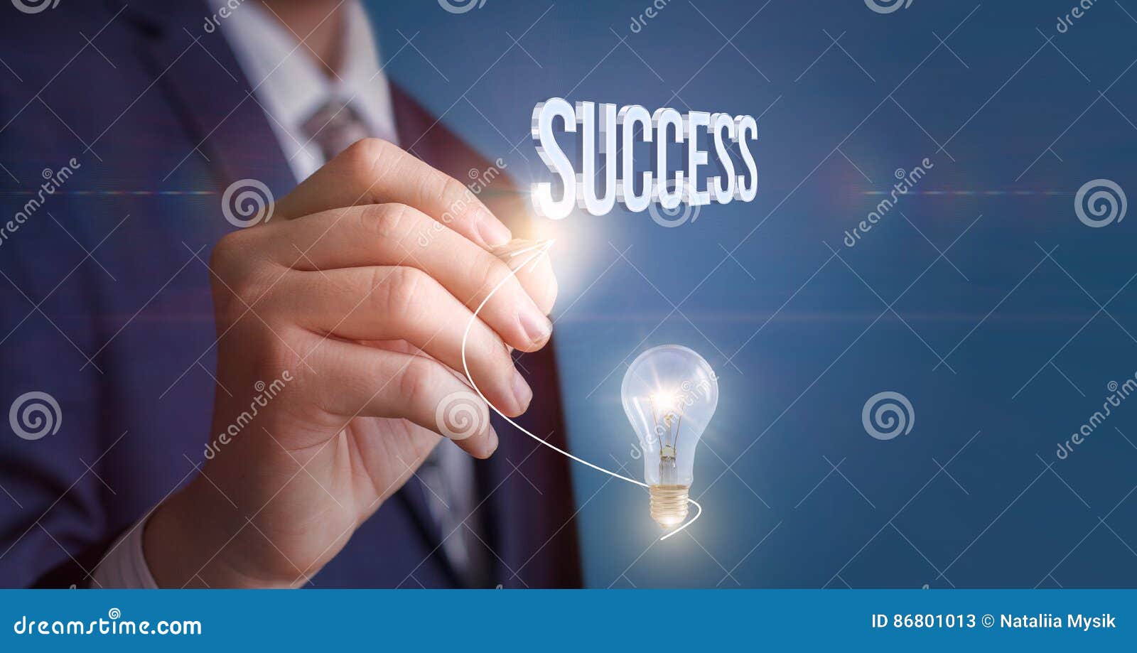 Arrow from Idea To Success. Stock Image - Image of business, hand: 86801013