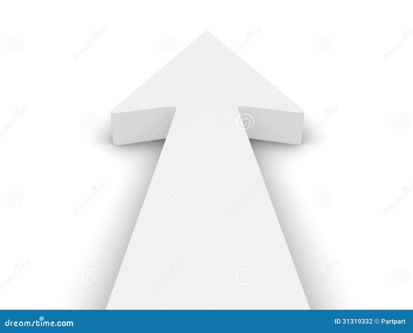 White Arrow Isolated on White Stock Illustration - Illustration of ...