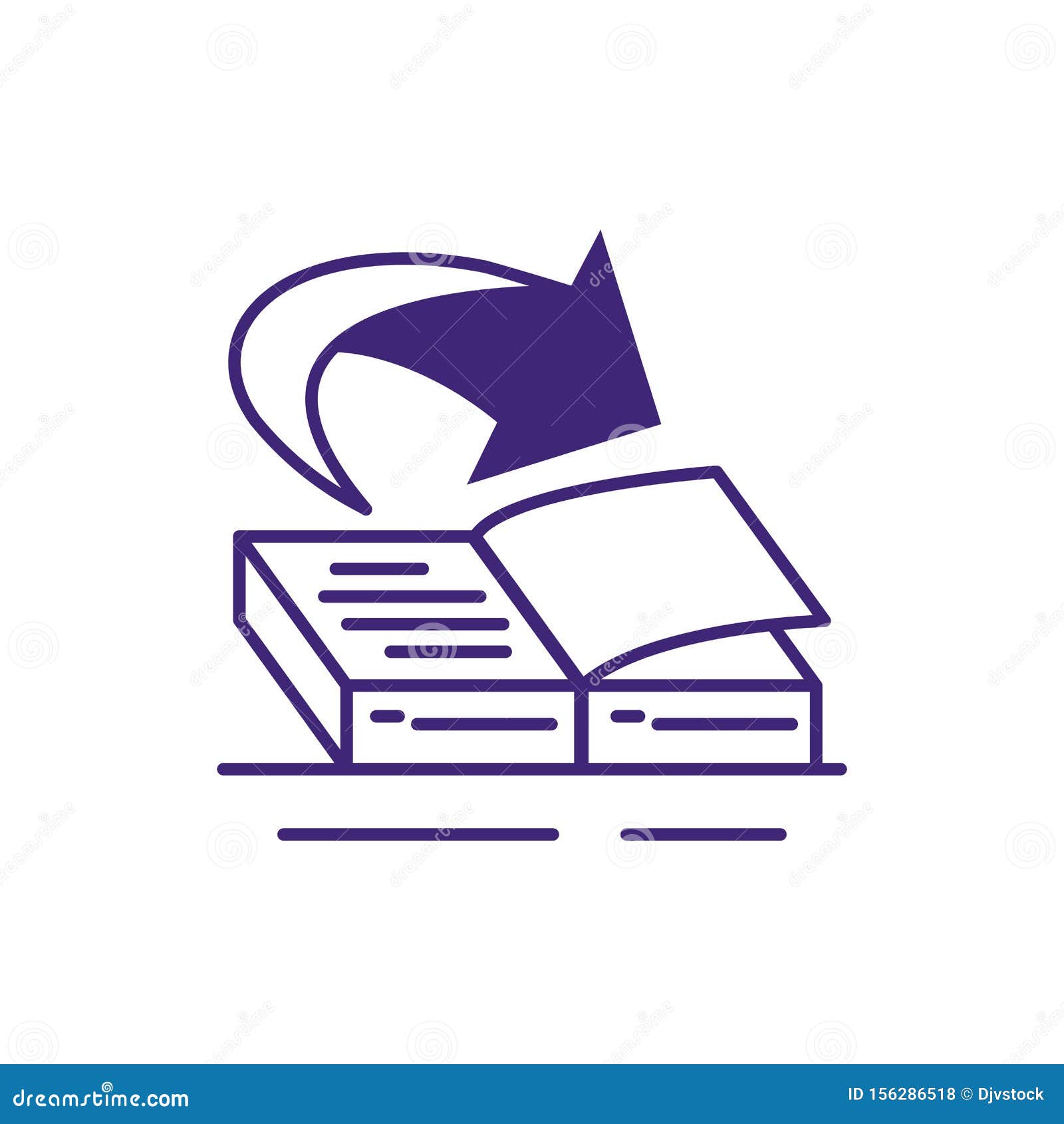 Arrow Indication Direction with Textbook Supply Stock Illustration ...