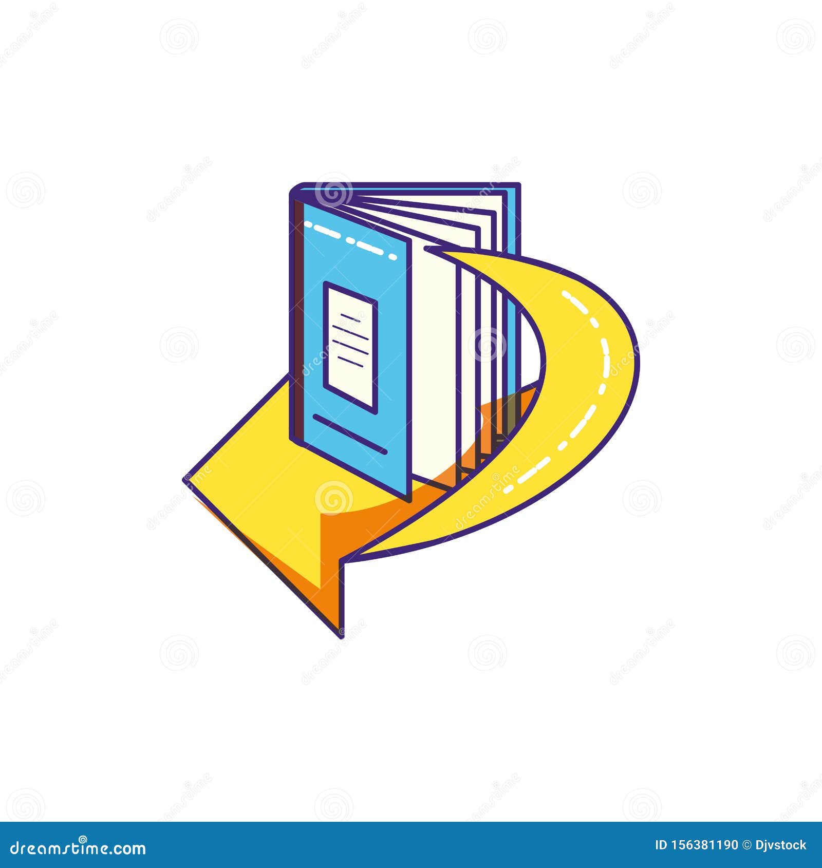 Arrow Indication Direction with Textbook Supply Stock Illustration ...