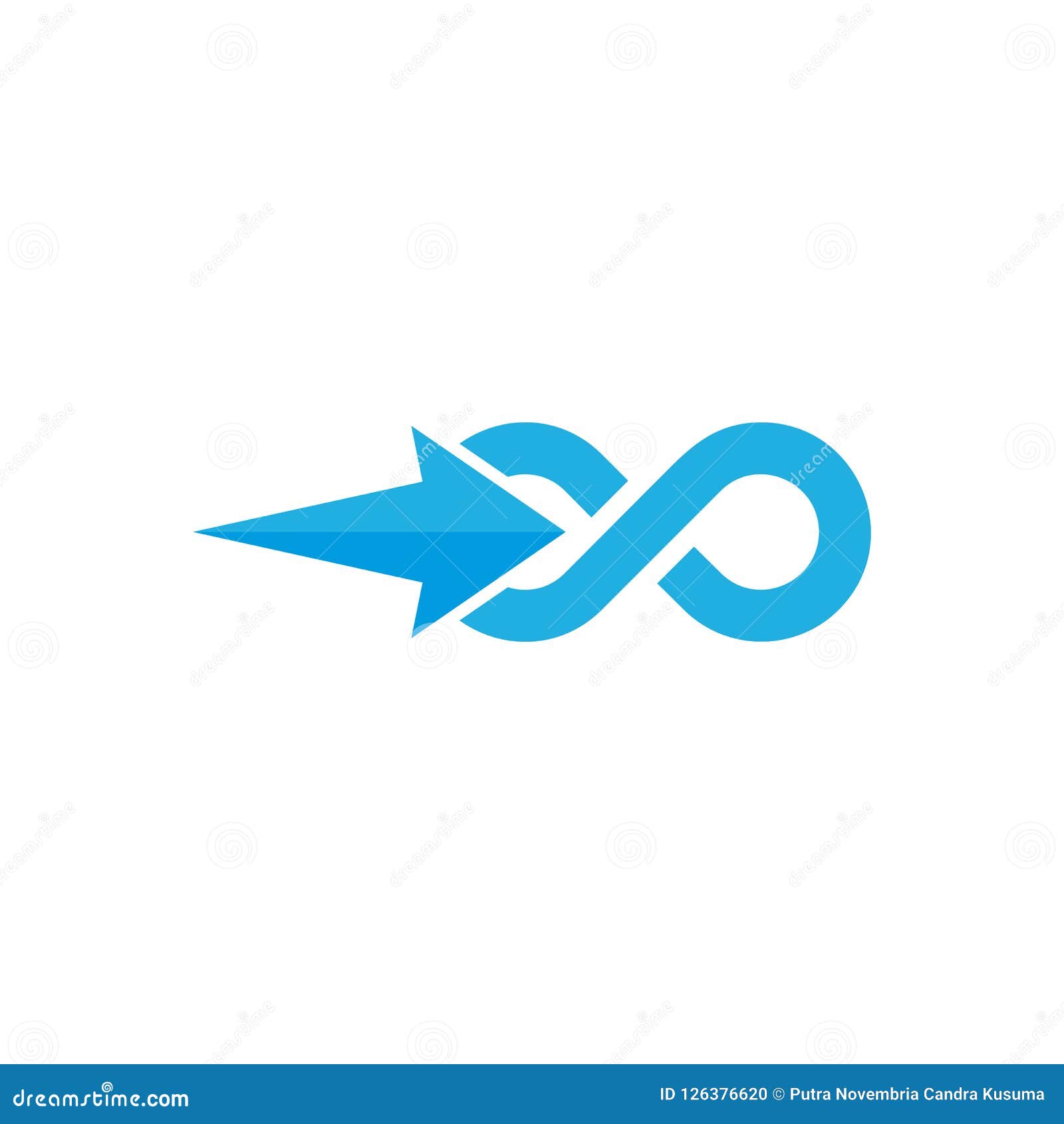 Arrow Infinity Head Logo Icon Design Stock Vector - Illustration of ...