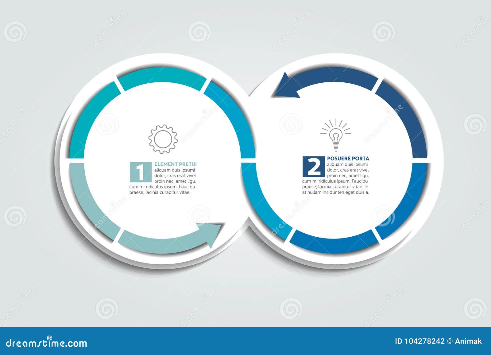 Arrow Infographic Circle Chart. Stock Vector - Illustration of progress ...