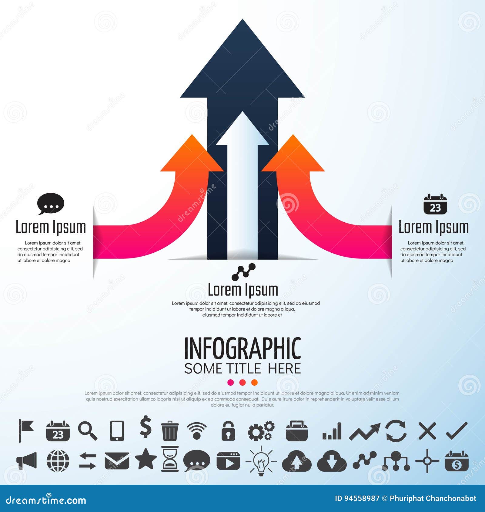 Arrow Infographics Design Template Stock Vector - Illustration of ...