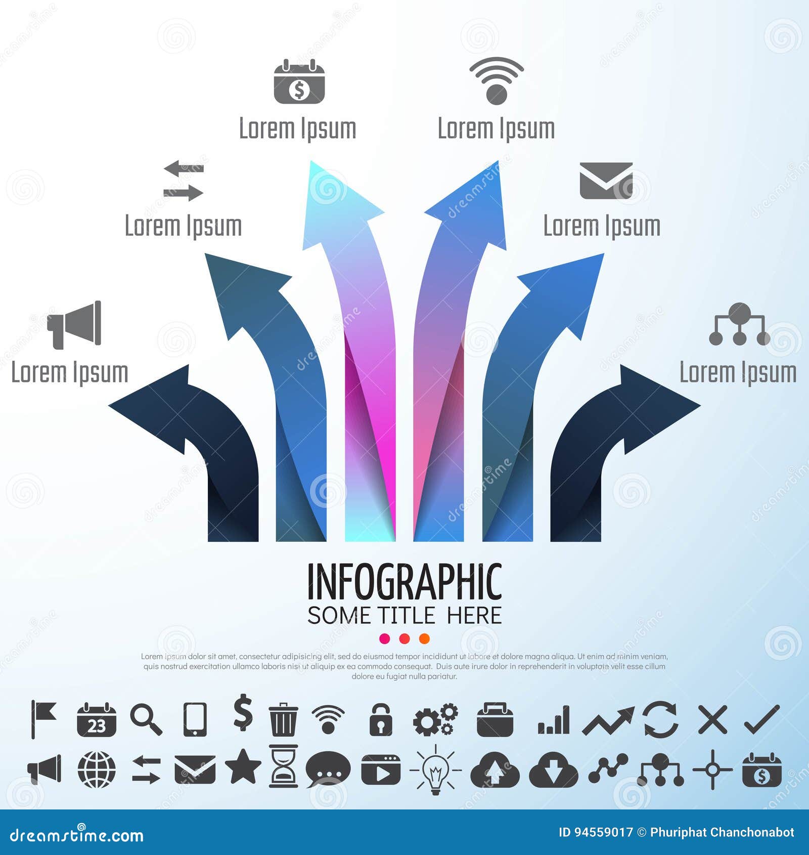 Arrow Infographics Design Template Stock Vector - Illustration of ...