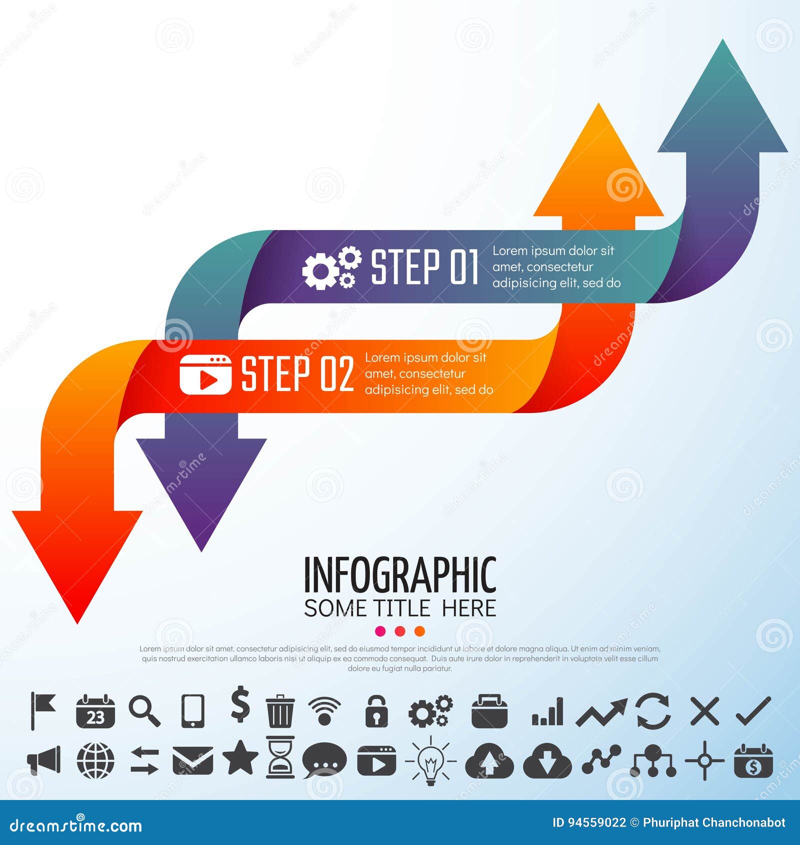Arrow Infographics Design Template Stock Vector - Illustration of ...