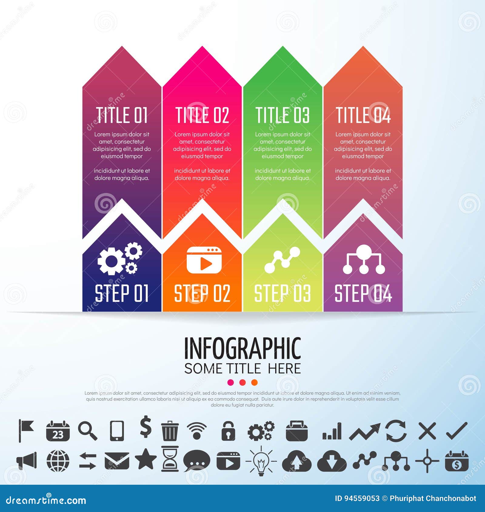 Arrow Infographics Design Template Stock Vector - Illustration of ...