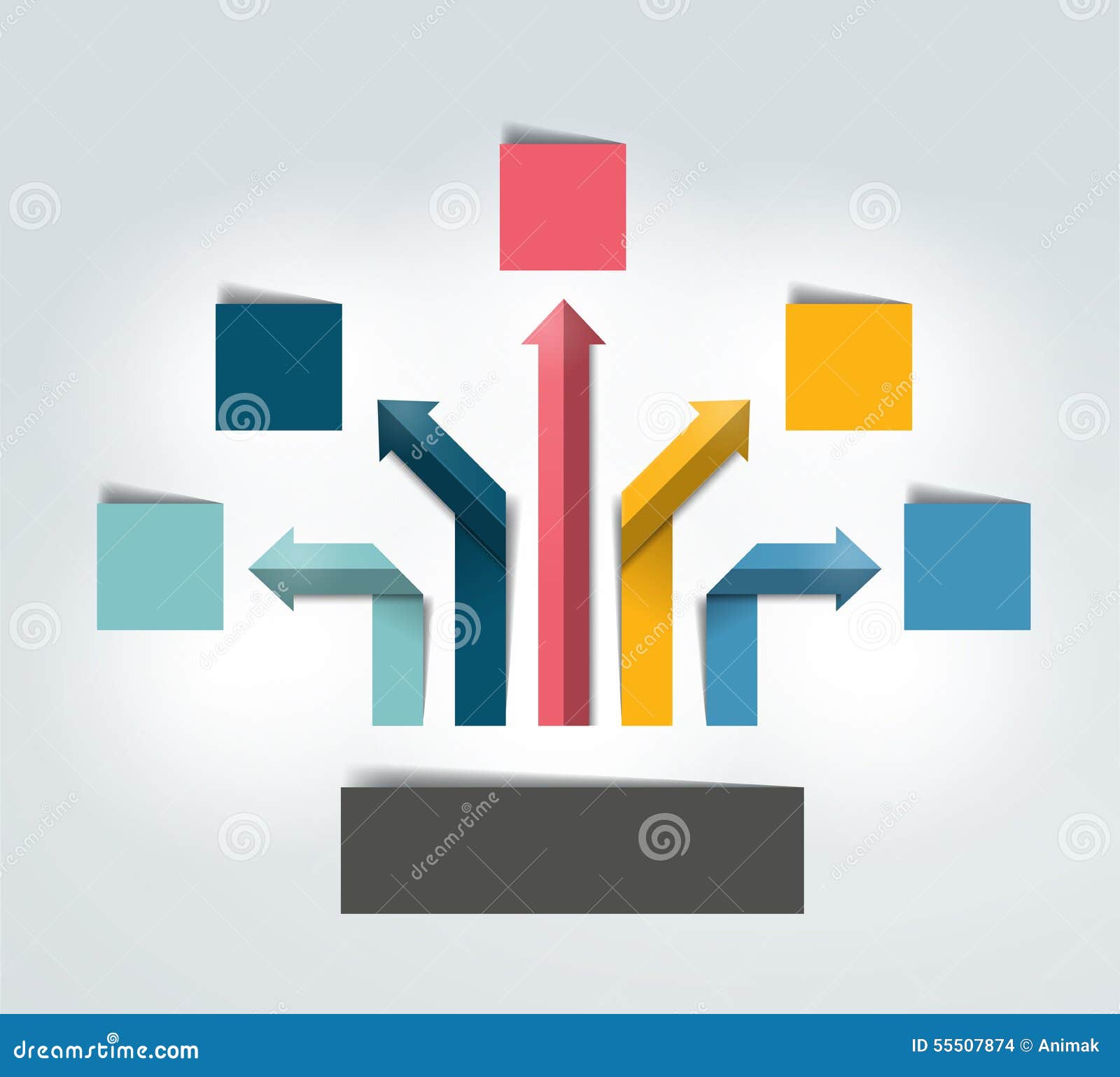 Arrow Infographics Flowchart. Stock Illustration - Illustration of flow ...