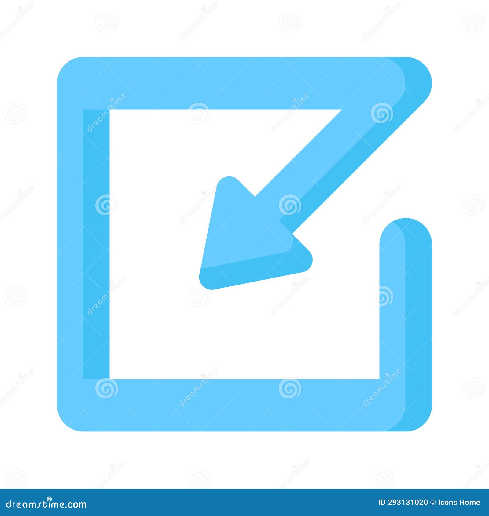 Arrow Inside Square Vector Design, Arrow Icon in Modern Style Stock ...