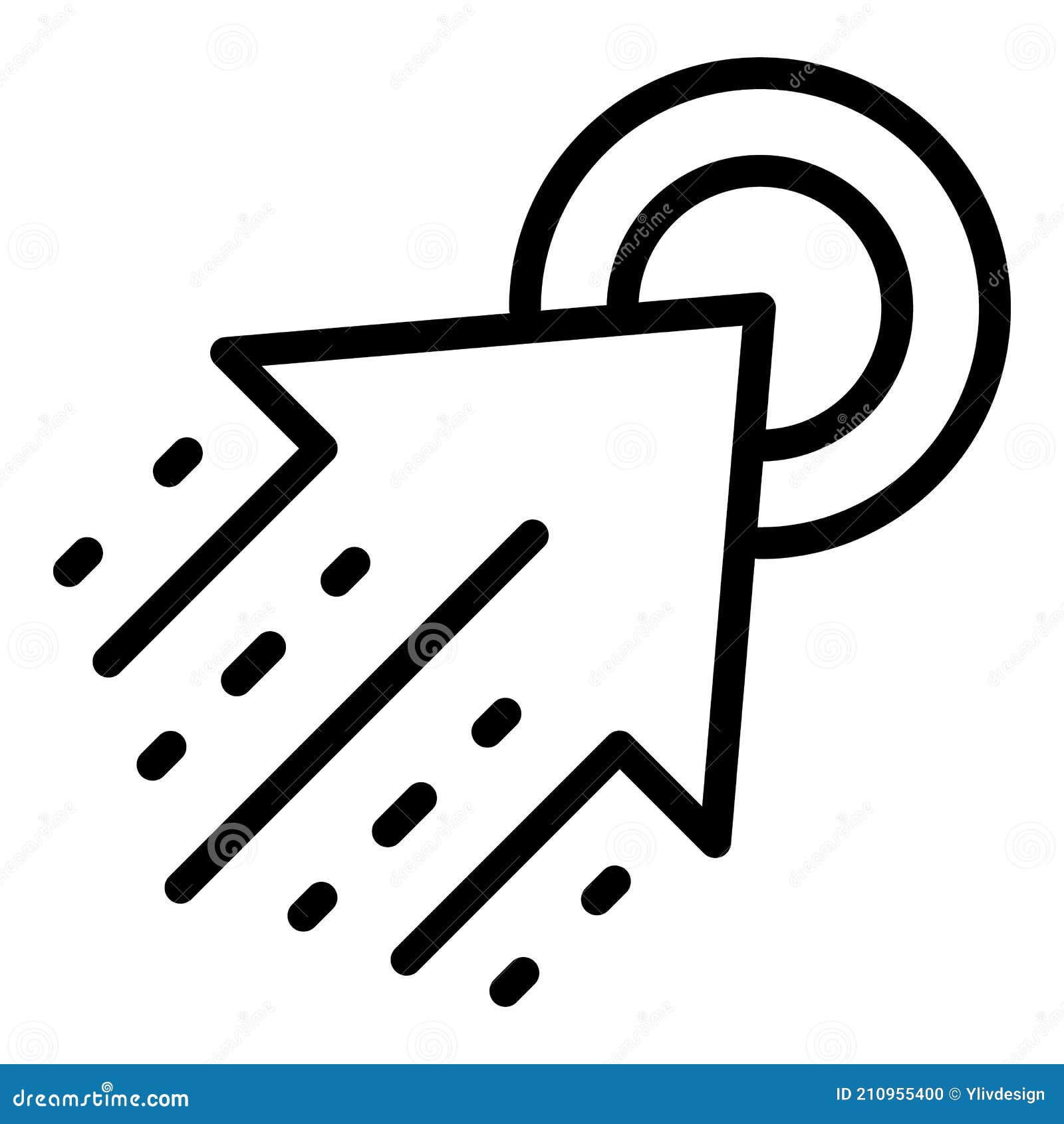 Arrow Interaction Icon, Outline Style Stock Vector - Illustration of ...