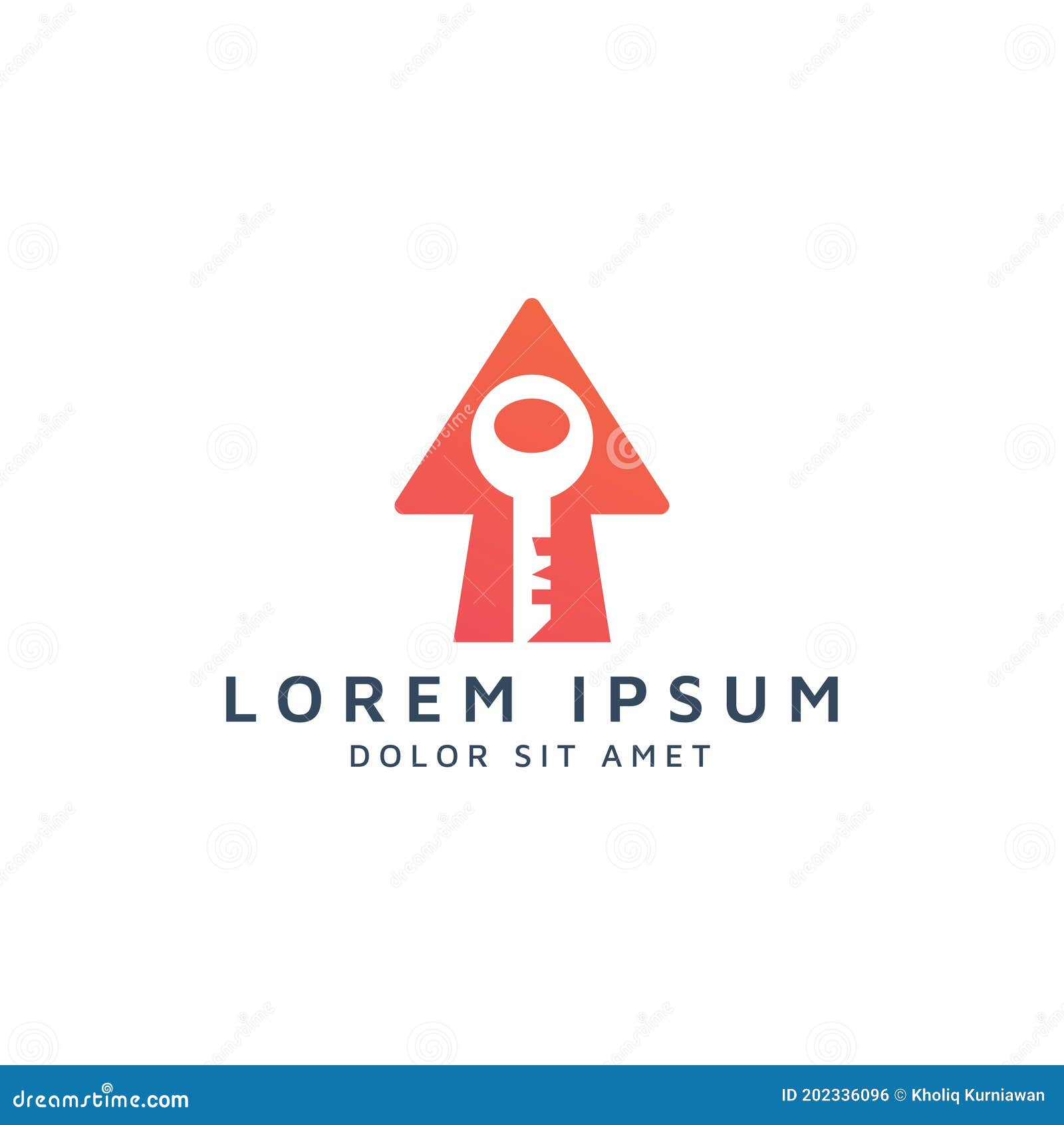 Arrow and Key Negative Space Logo Design Stock Vector - Illustration of ...