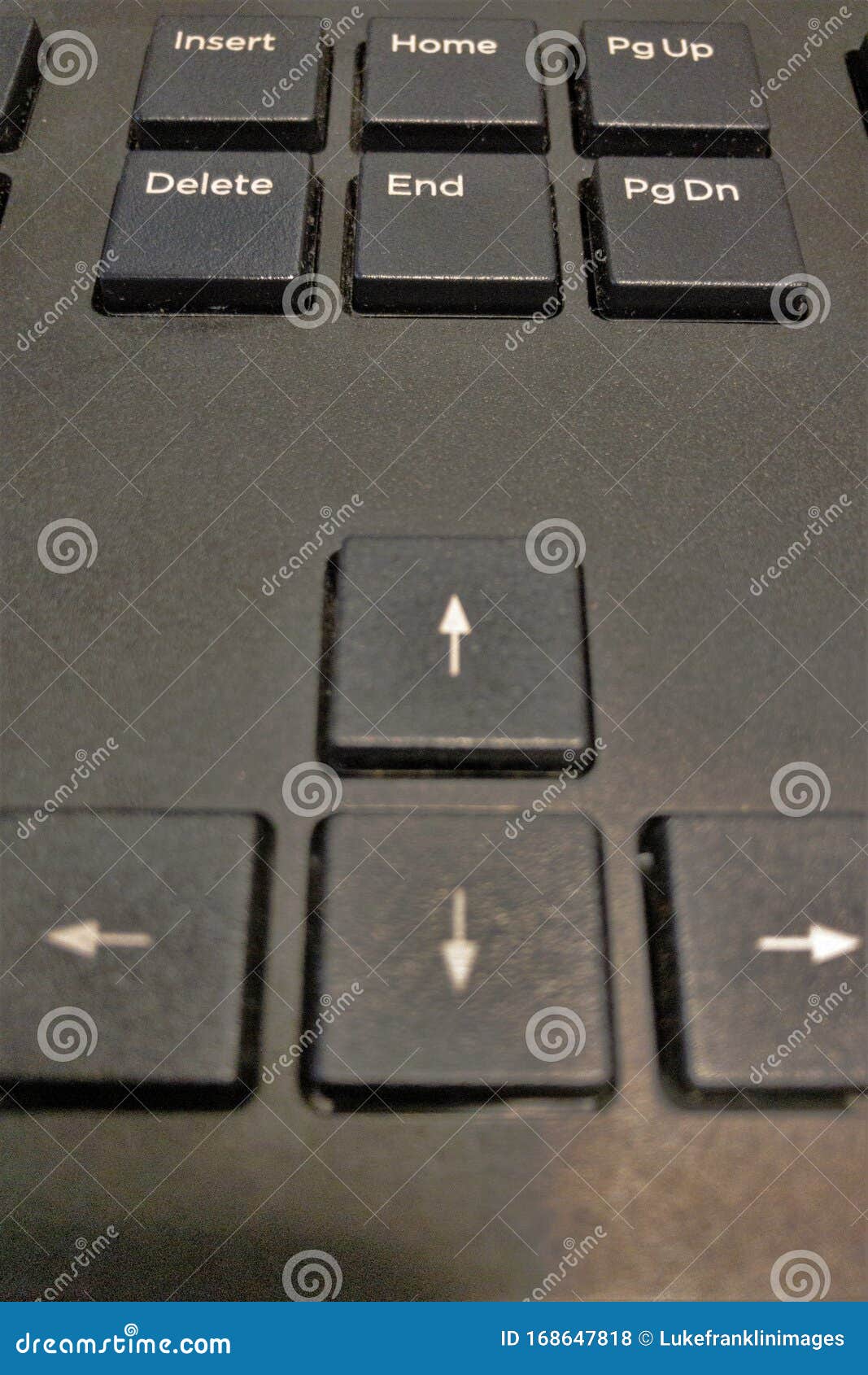 Arrow Keys on Computer Keyboard Stock Photo - Image of notebook ...