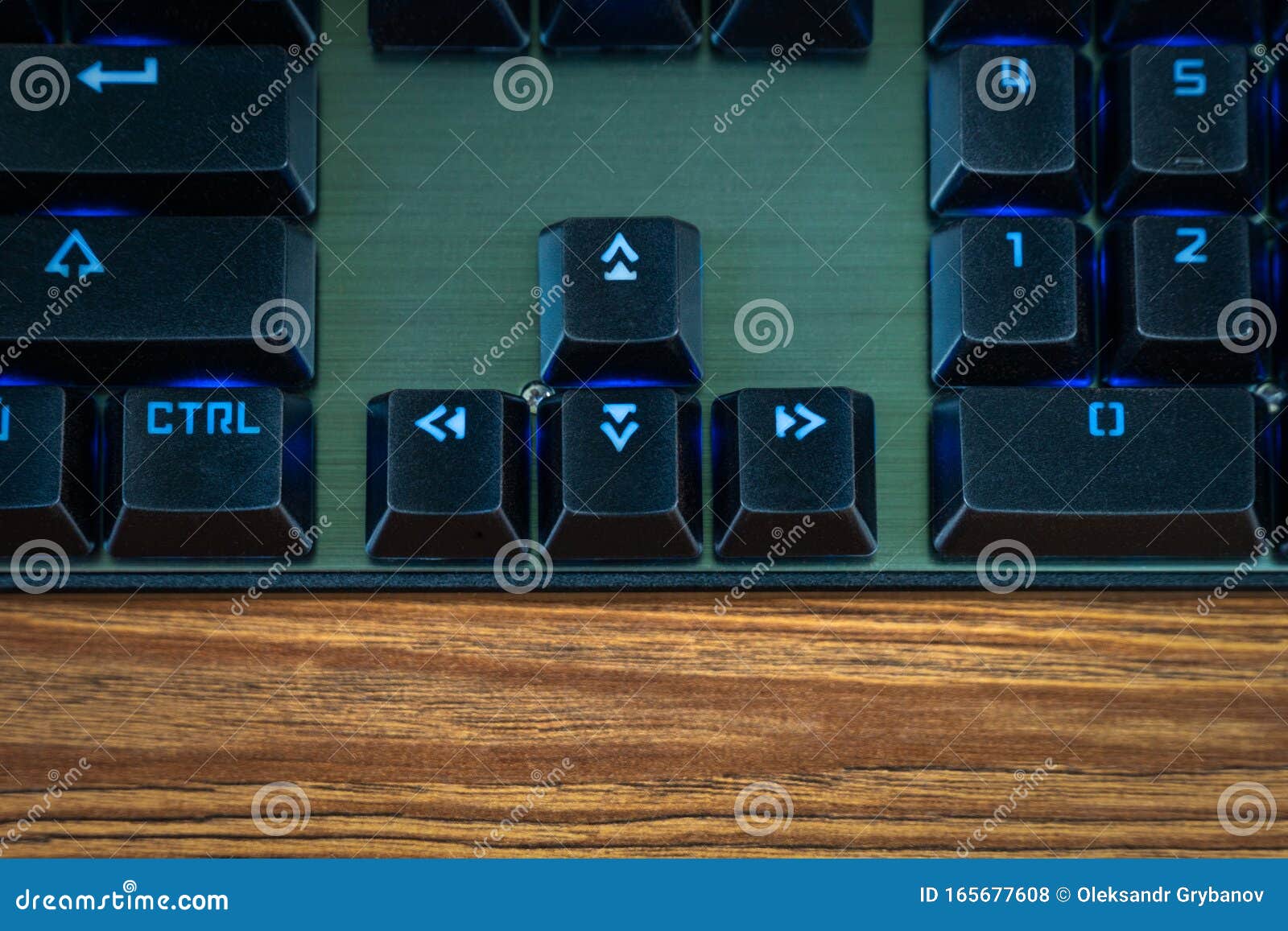 Arrow Keys on Black Keyboard Stock Photo - Image of wooden, concept ...
