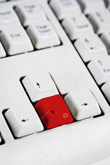 Arrow Keys Down Red stock image. Image of equipment, office - 328879