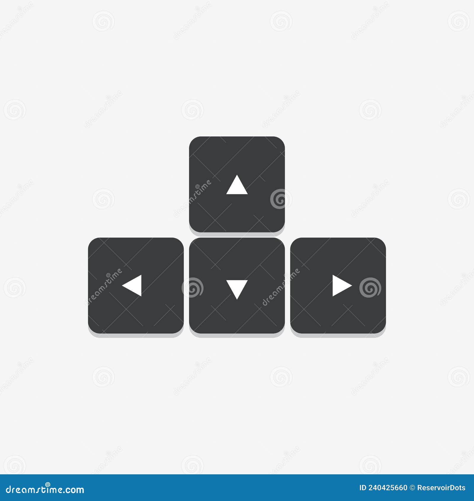 Arrow Keys Keyboard Vector Icon Stock Vector - Illustration of design ...