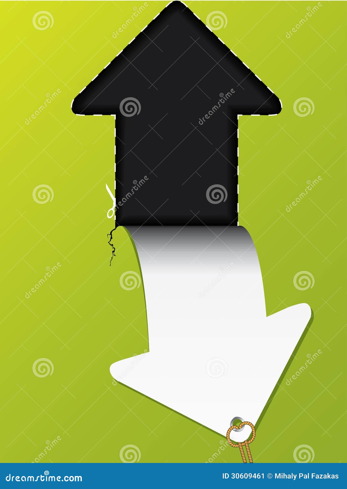 Arrow Label Brochure Design with Rope Stock Vector - Illustration of ...