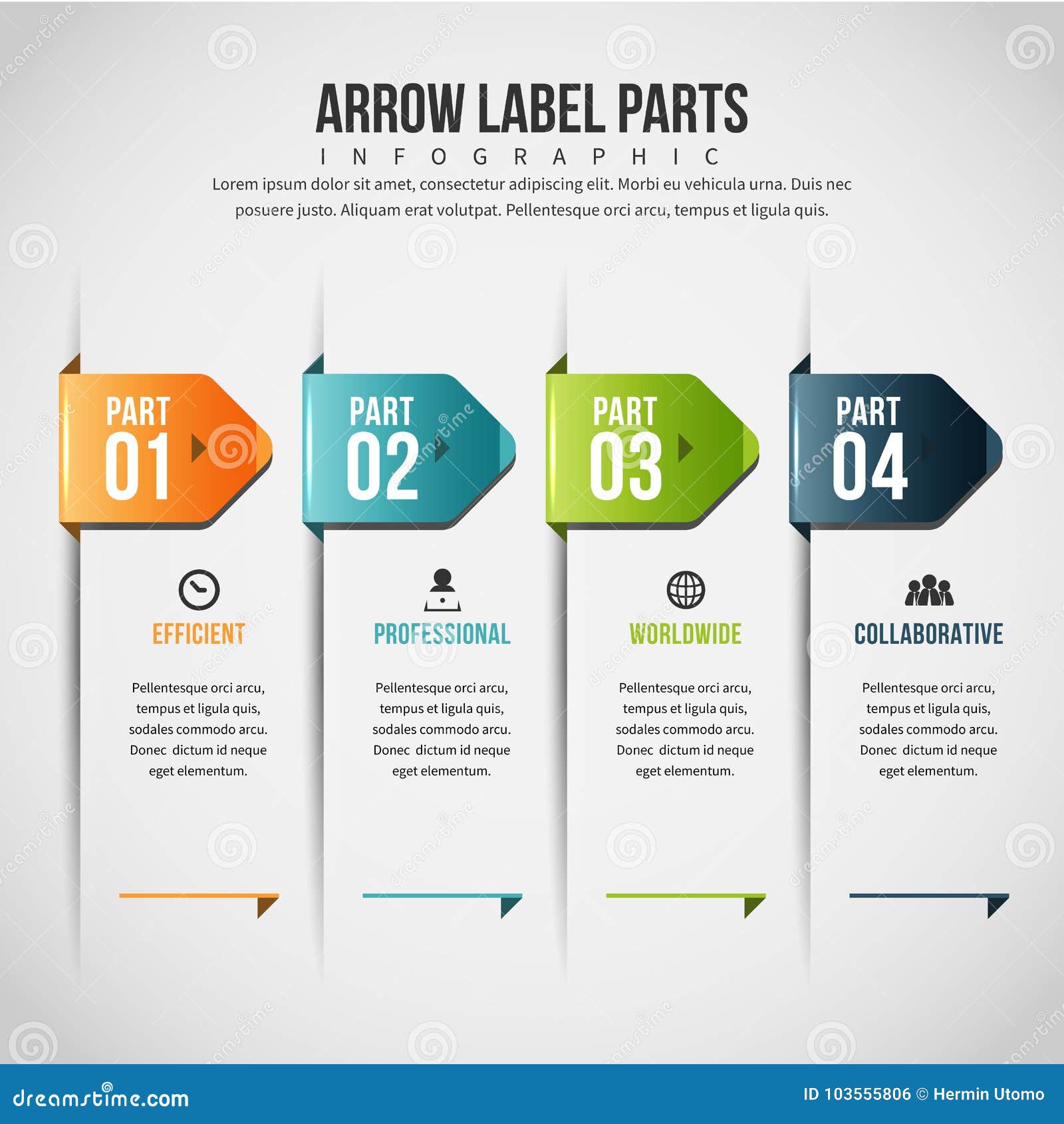 Arrow Label Parts Infographic Stock Vector - Illustration of ...