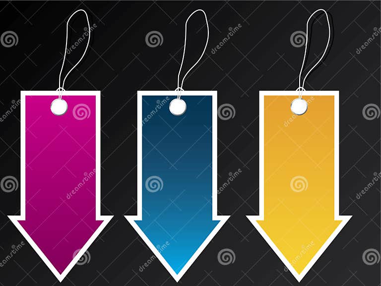 Arrow label set stock vector. Illustration of clip, present - 13819850