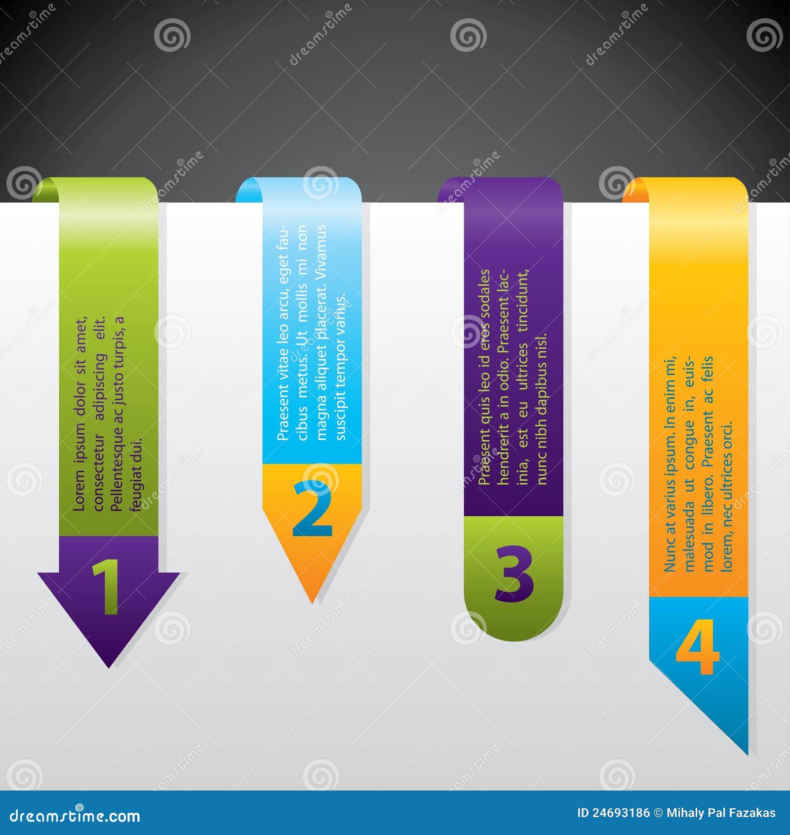 Arrow labels with grades stock vector. Illustration of sign - 24693186