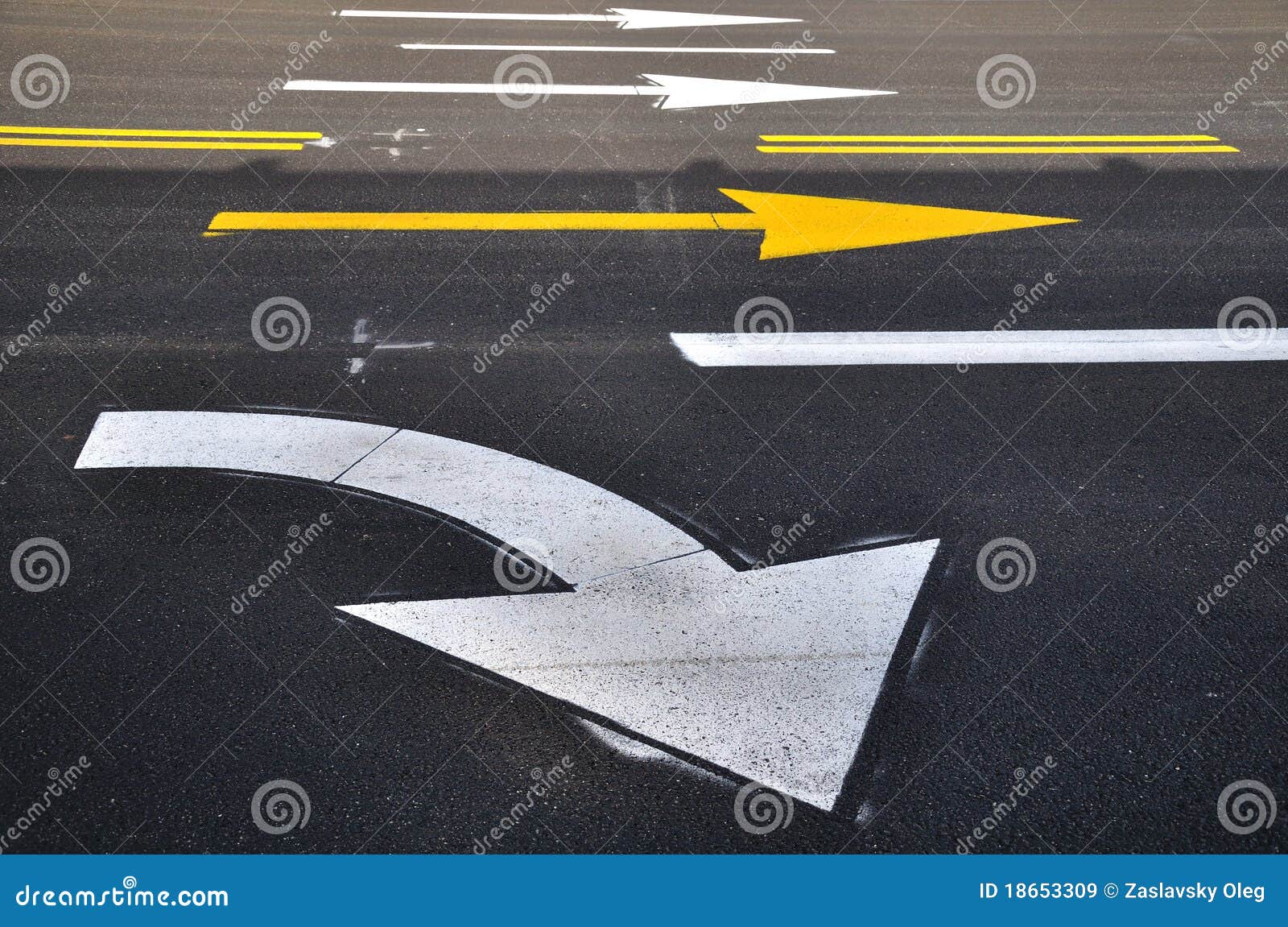 Arrow lane marks. stock image. Image of arrow, stripe - 18653309